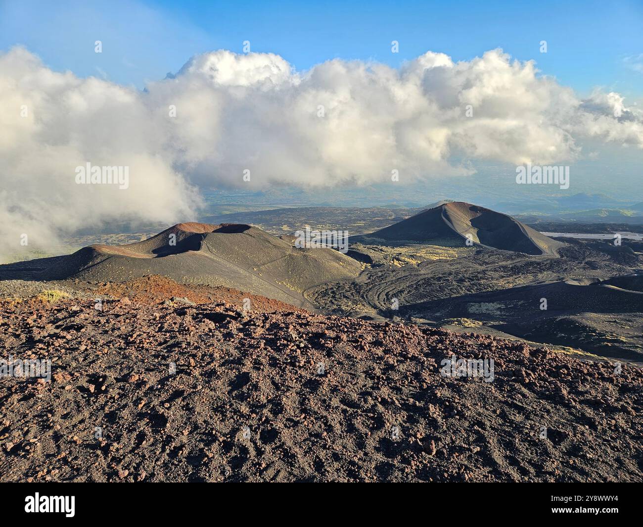 Volcano tour on Mount Etna in Sicily, Italy Stock Photo - Alamy