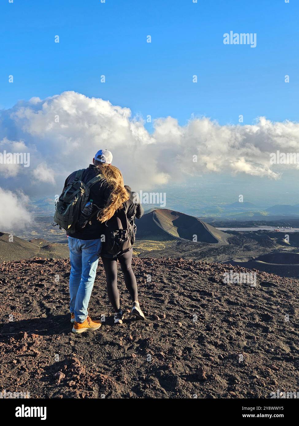 Volcano tour on Mount Etna in Sicily, Italy Stock Photo - Alamy