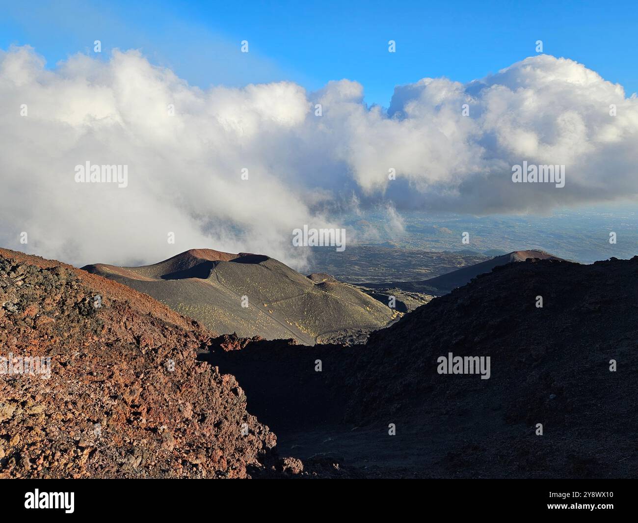 Volcano tour on Mount Etna in Sicily, Italy Stock Photo - Alamy