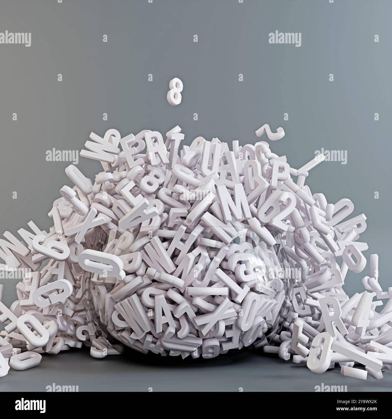 Falling 3d letters on hi-res stock photography and images - Alamy
