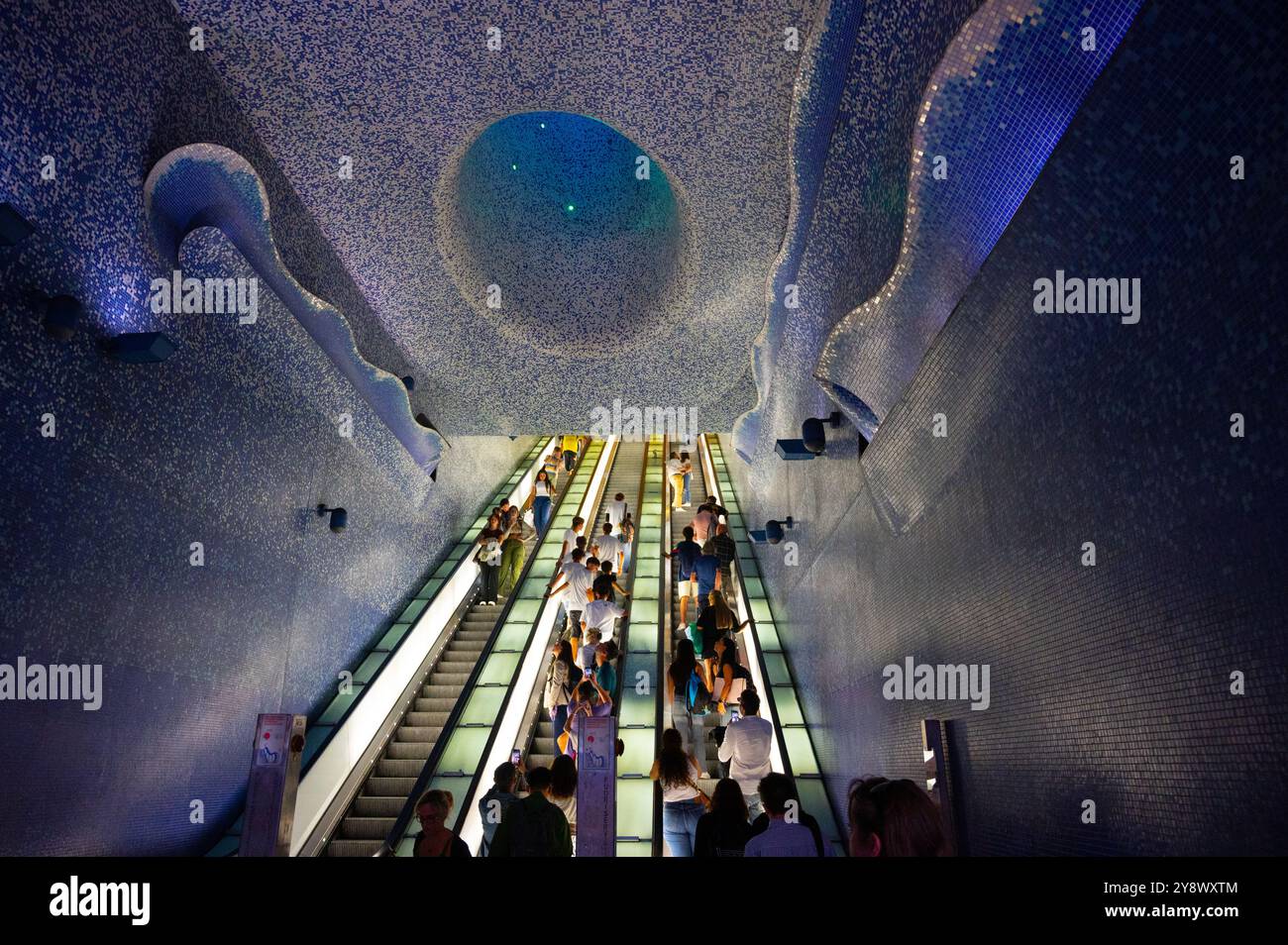 Toledo Metro station in Naples, Italy, the most beautiful of the 'Art ...