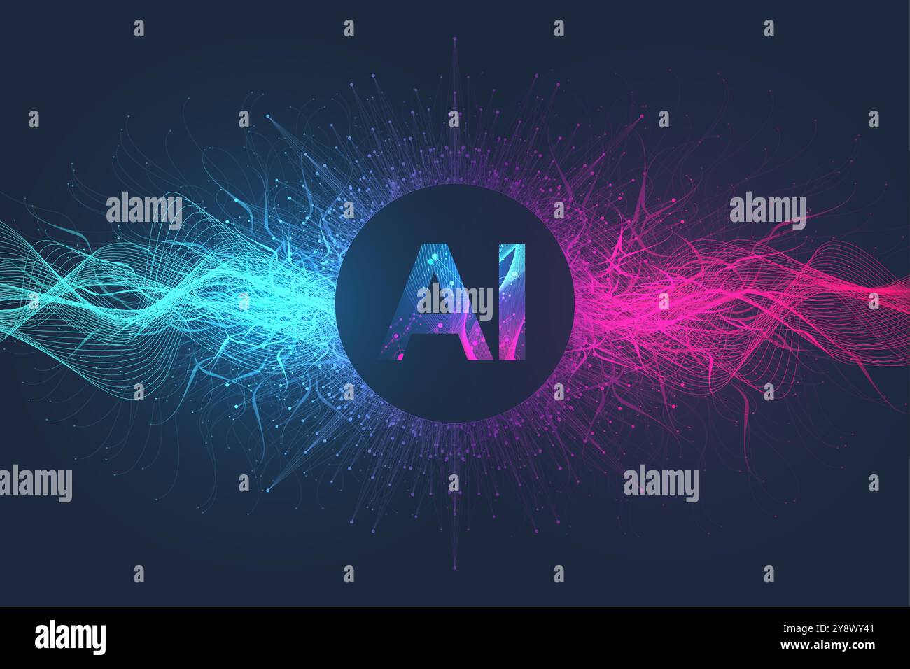 AI Banner Concept In The Digital Style. Generative Ideas Design Element ...