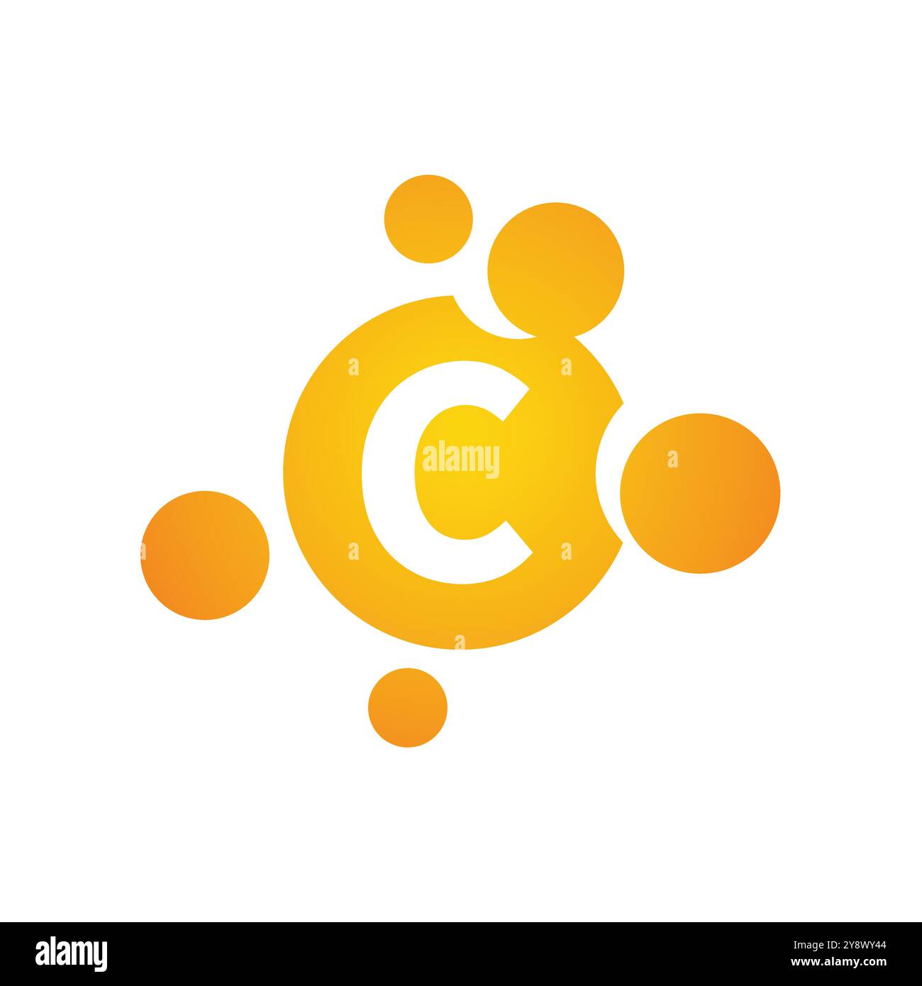 Vitamin golden icon drop Stock Vector Images - Alamy