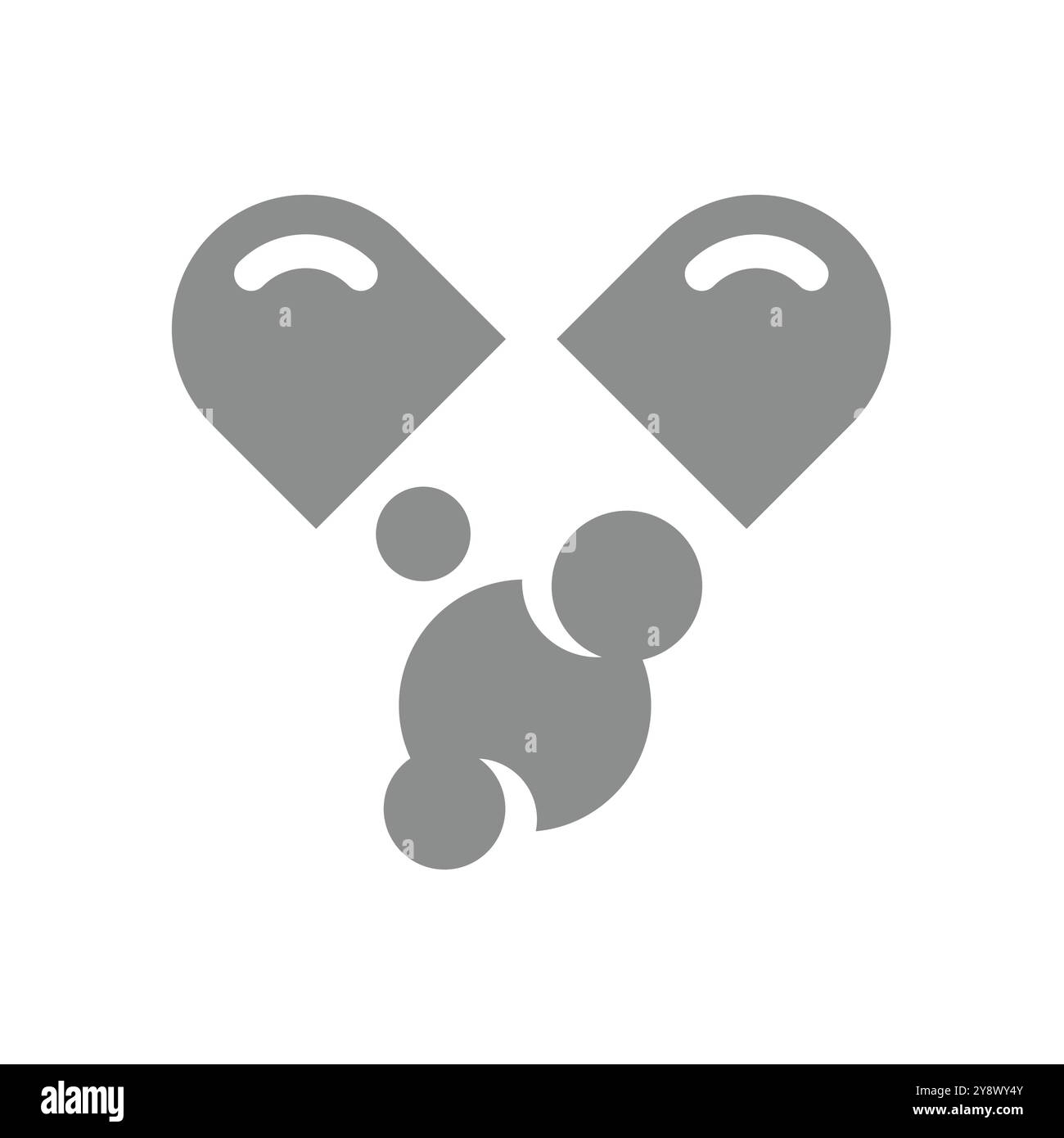 Pill or capsule, healthcare vector icon. Medicament, drug medical ...