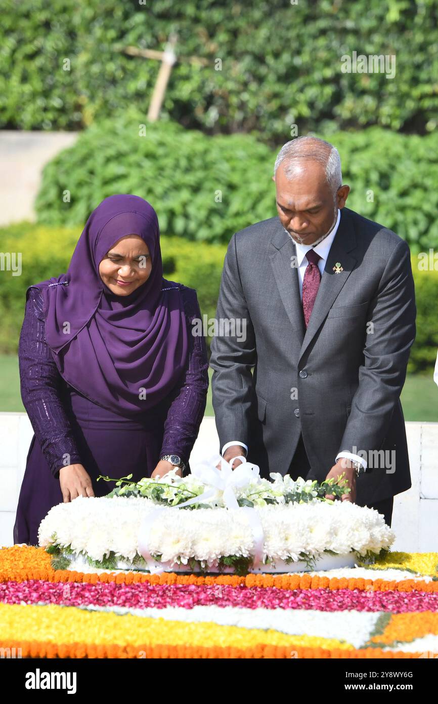 Maldives President Mohamed Muizzu along with First Lady of Maldives ...