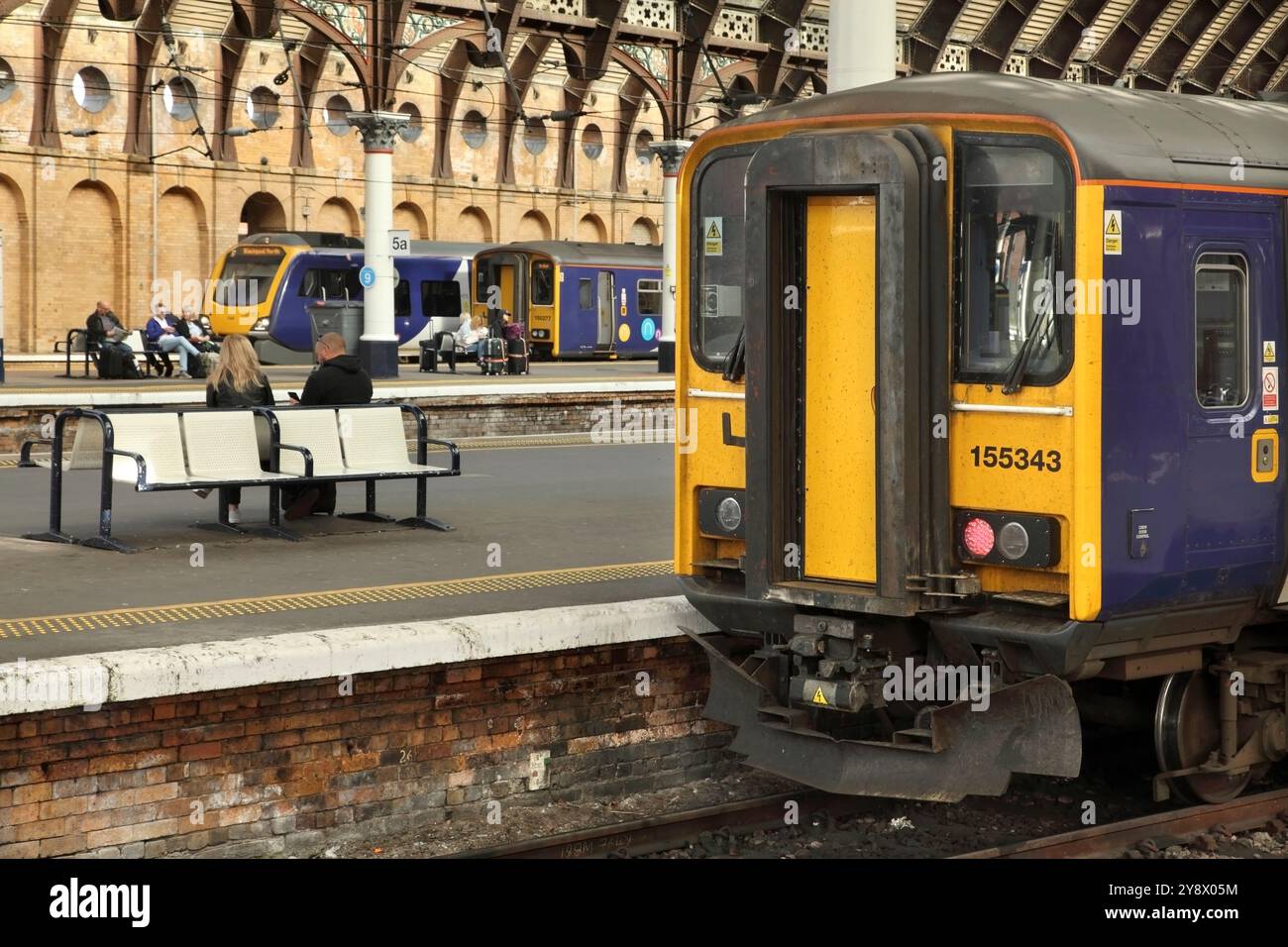 Northern Rail class 155 diesel multiple unit 155343 waiting at York ...