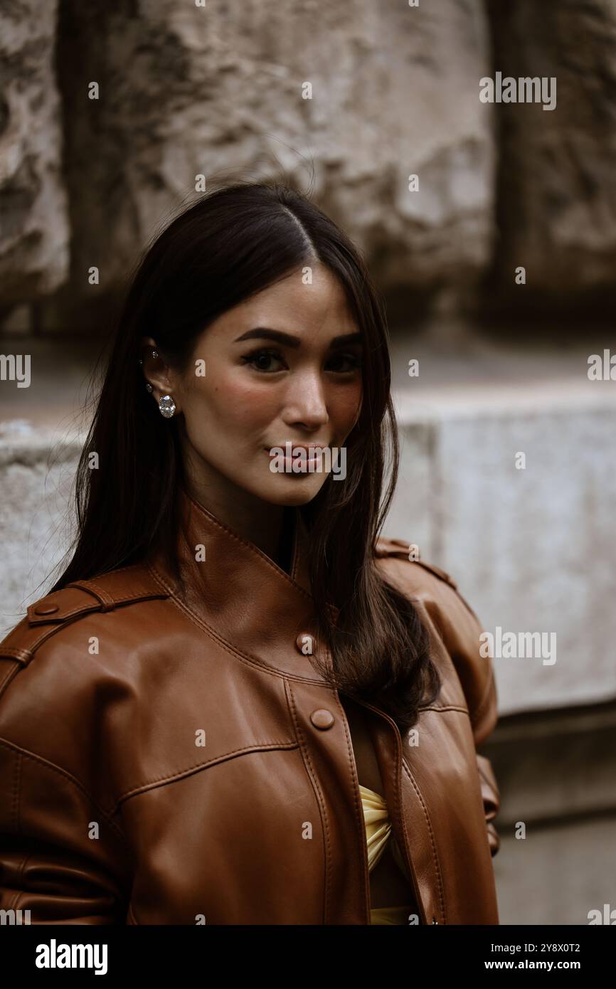 Hearte Evangelista at Hermès Paris Fashion Week SS25 Stock Photo - Alamy