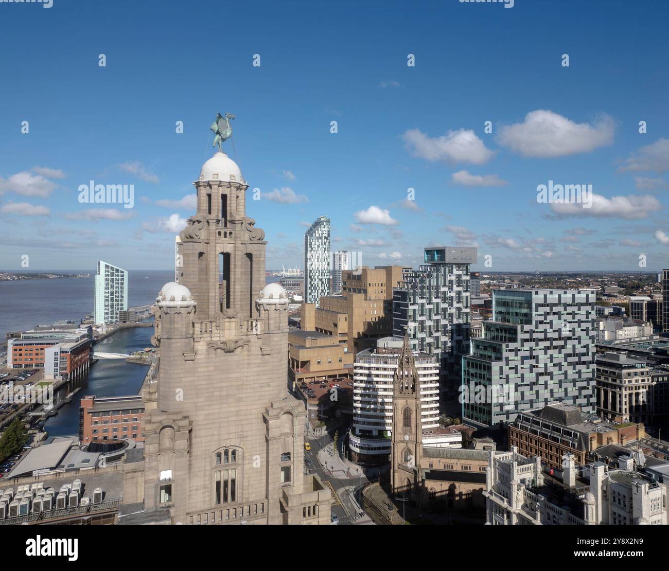 Liver Buildings, offices and apartments, Liverpool, England Stock Photo ...