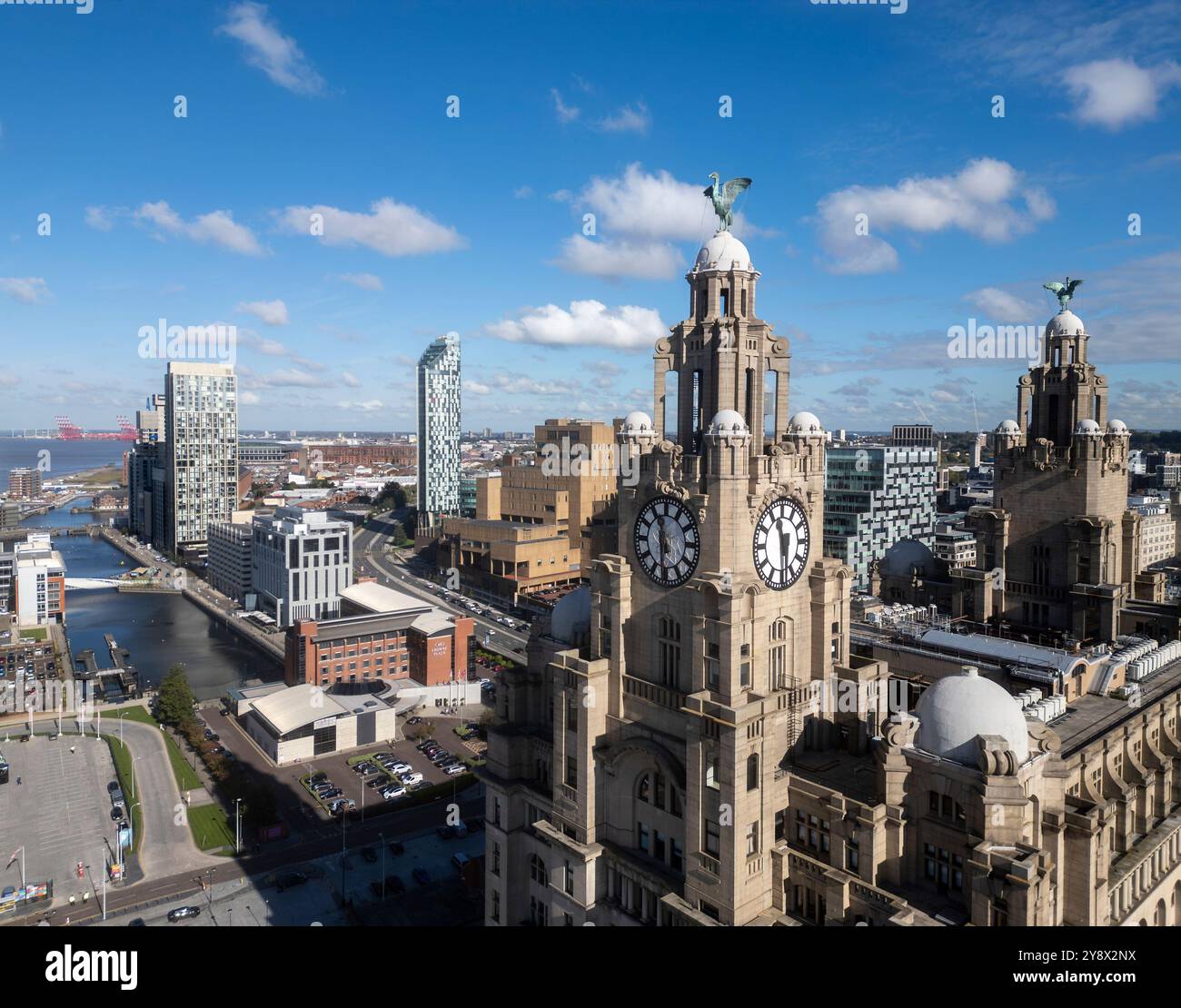 Liver Buildings, offices and apartments, Liverpool, England Stock Photo ...