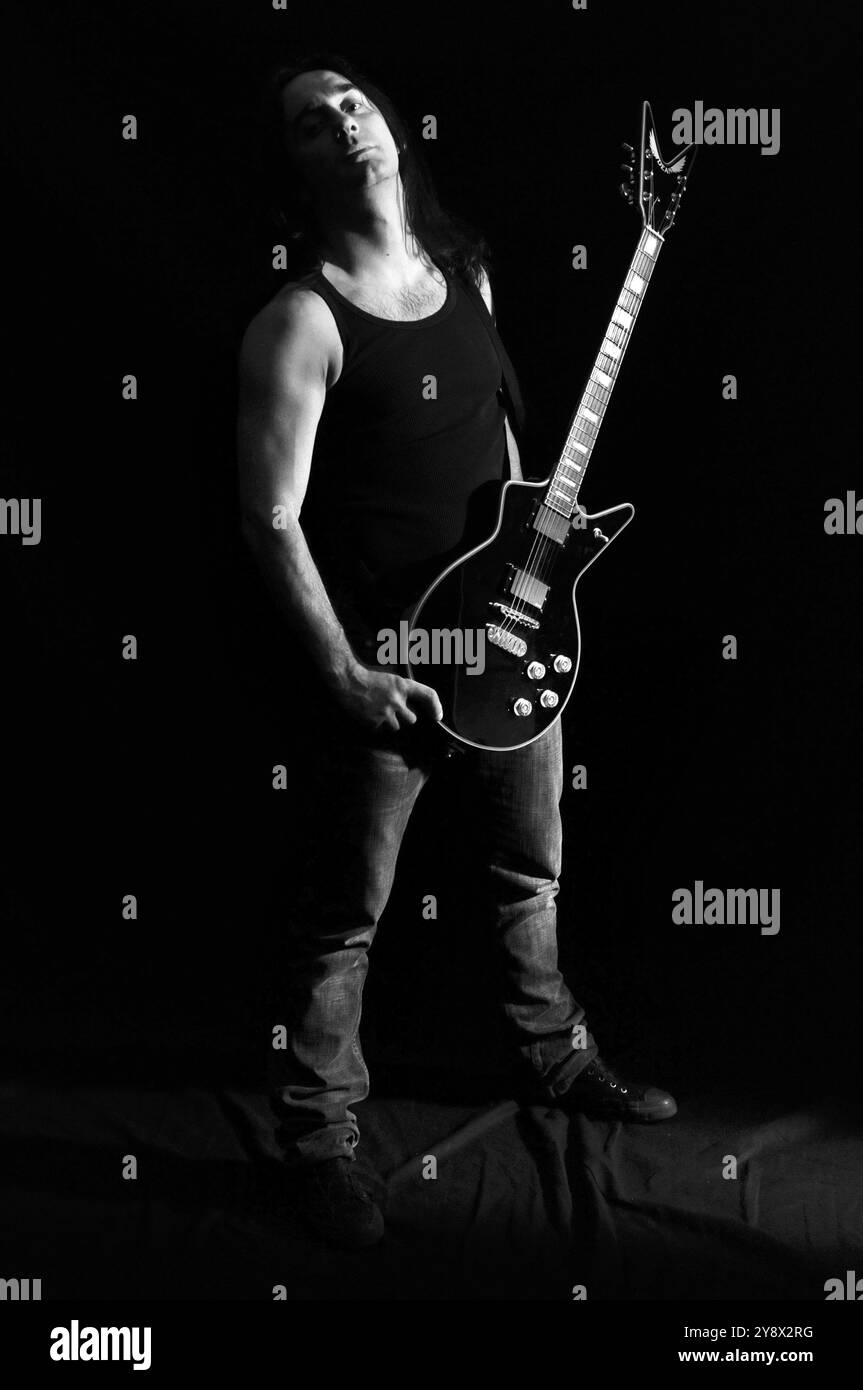 Milan Italy 02/04/2009:Tommy Massara, guitarist of the Italian metal ...