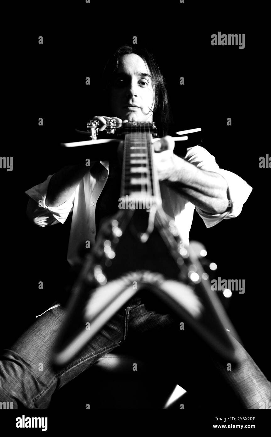Milan Italy 02/04/2009:Tommy Massara, guitarist of the Italian metal ...