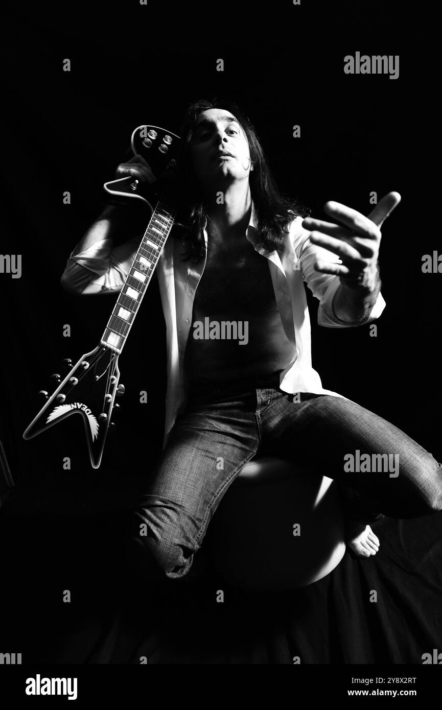 Milan Italy 02/04/2009:Tommy Massara, guitarist of the Italian metal ...