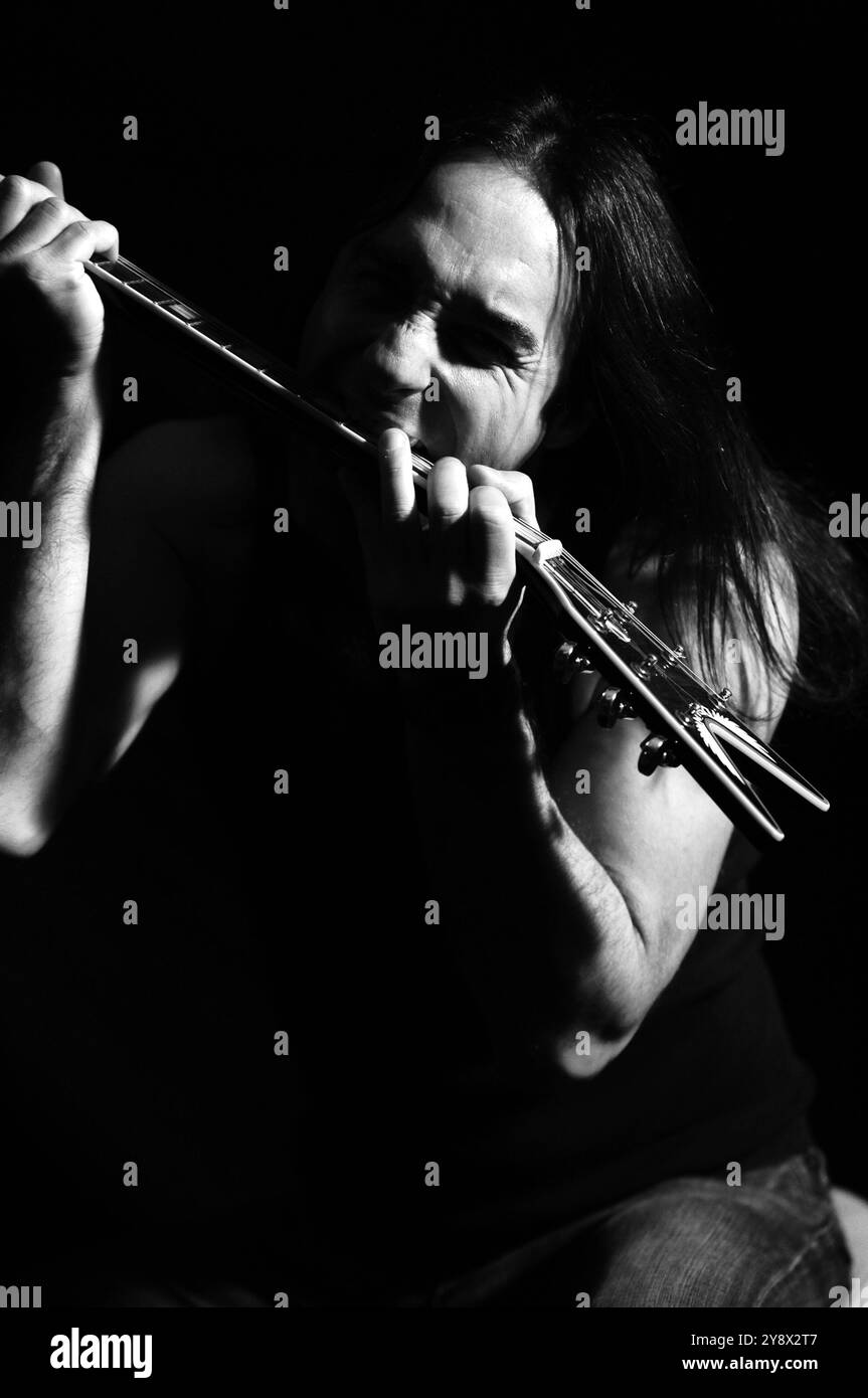 Milan Italy 02/04/2009:Tommy Massara, guitarist of the Italian metal ...