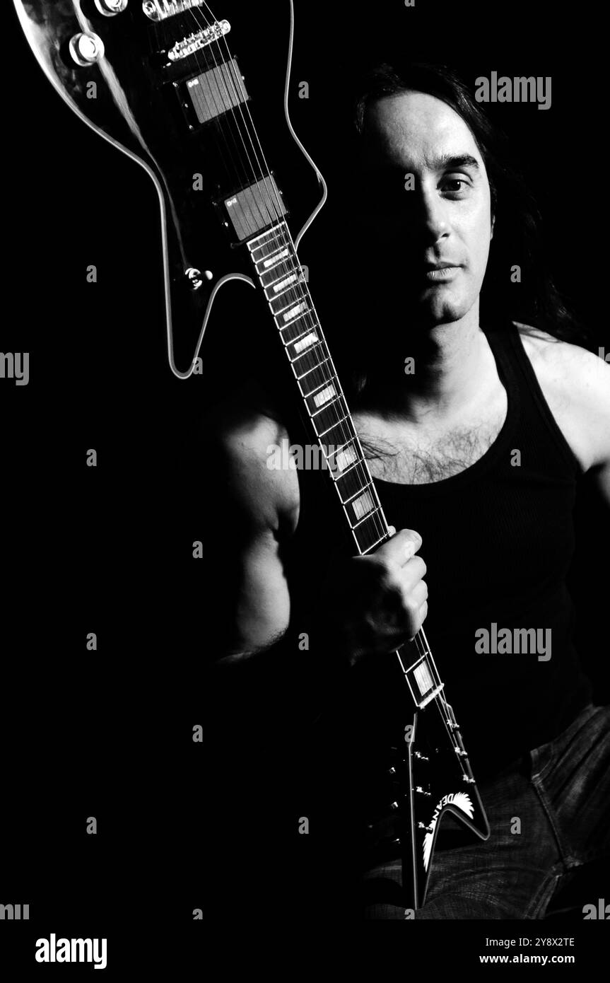 Milan Italy 02/04/2009:Tommy Massara, guitarist of the Italian metal ...