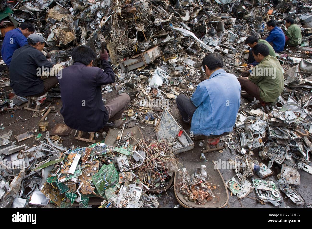 Electronics Scrap recycling in China Stock Photo - Alamy