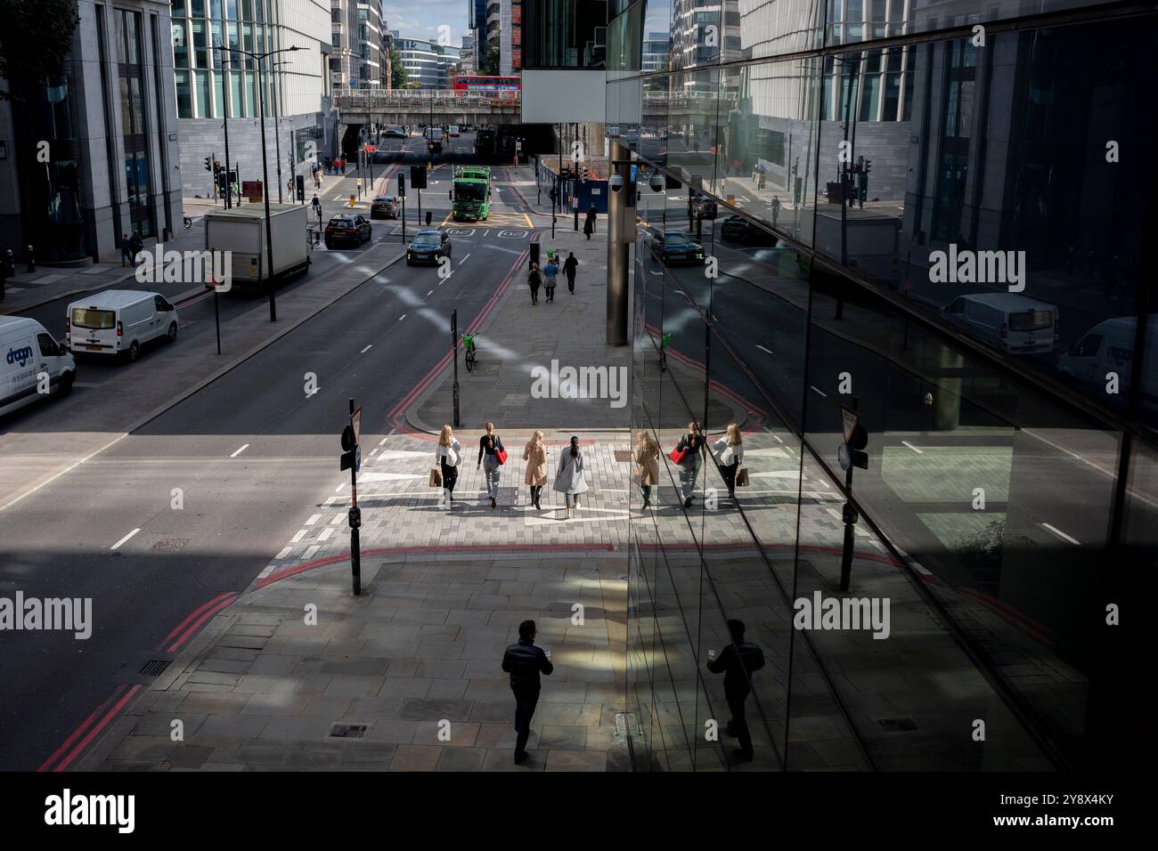 Pedestrians traffic on upper hi-res stock photography and images - Alamy