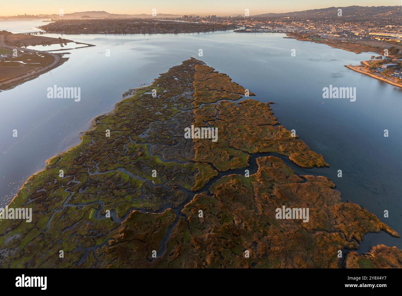 Aerial view of marsh hi-res stock photography and images - Alamy