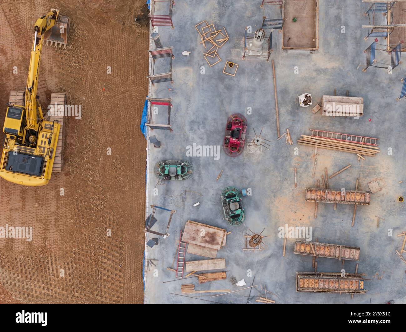 Aerial view of construction site, Atlanta, Georgia, USA Stock Photo - Alamy