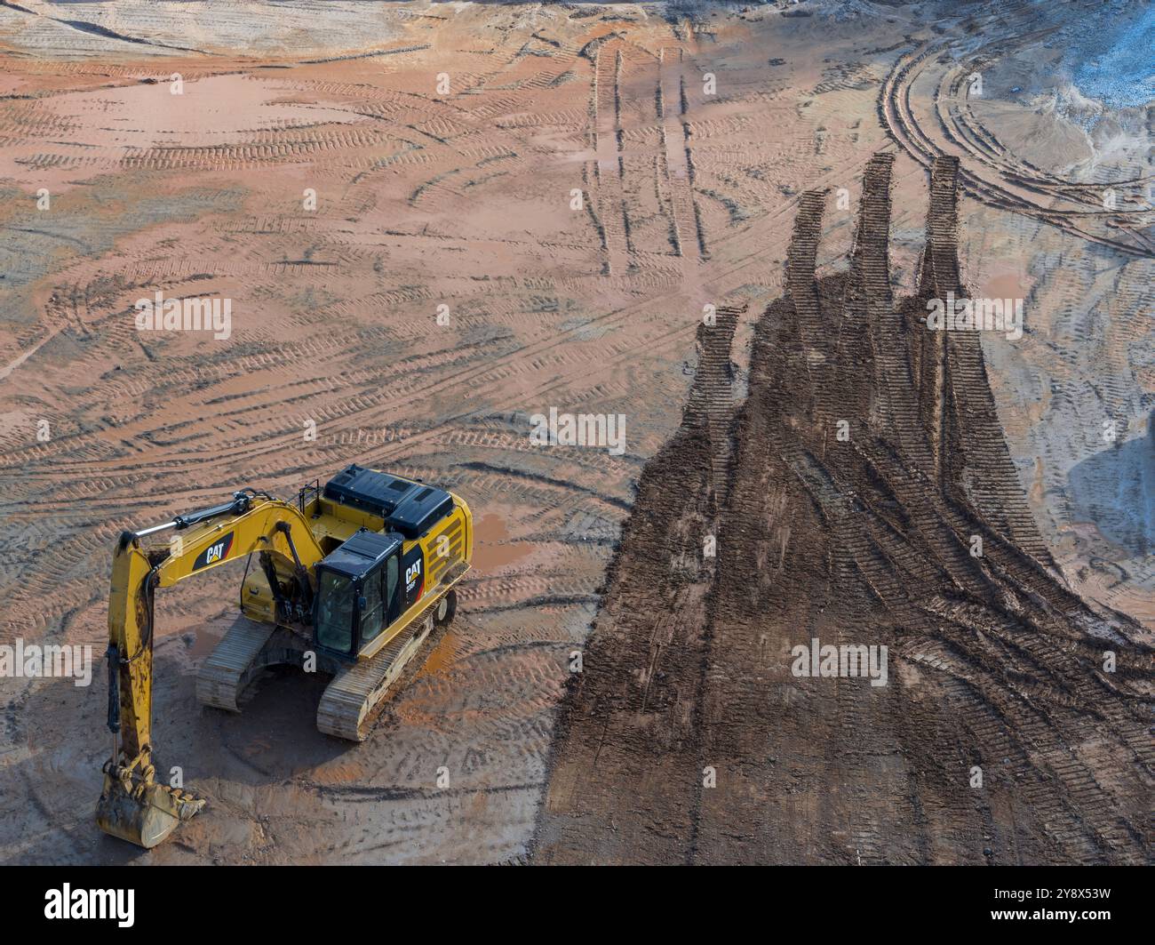 Construction site with excavator, Decatur, Georgia, USA Stock Photo - Alamy