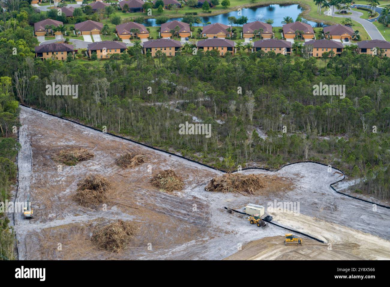 Construction site and new houses, Fort Myers, Florida, USA Stock Photo ...