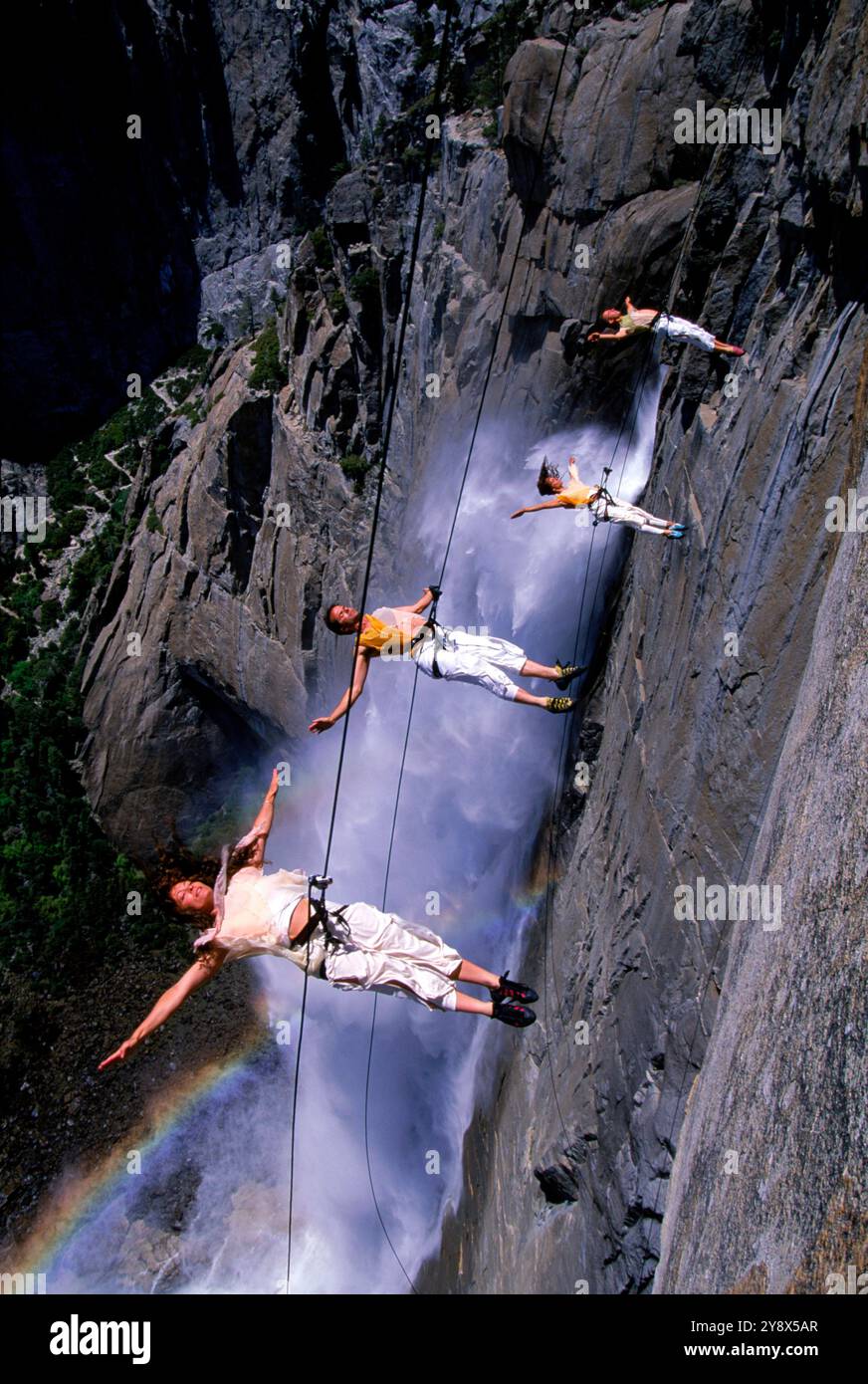 Air Dancers suspended on a cliffside, California, USA Stock Photo - Alamy
