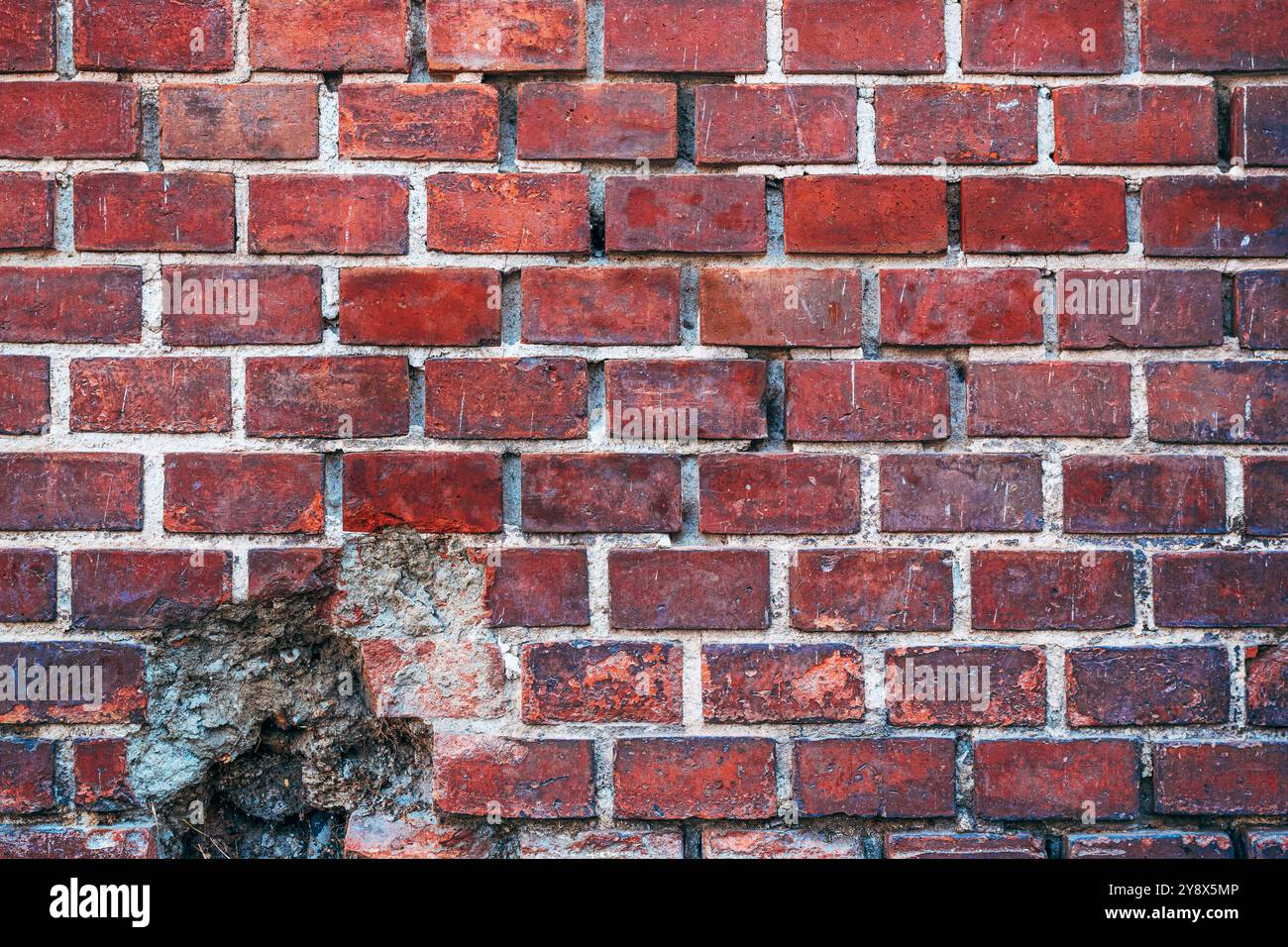Clinker brick pattern with white mortar as background Stock Photo - Alamy