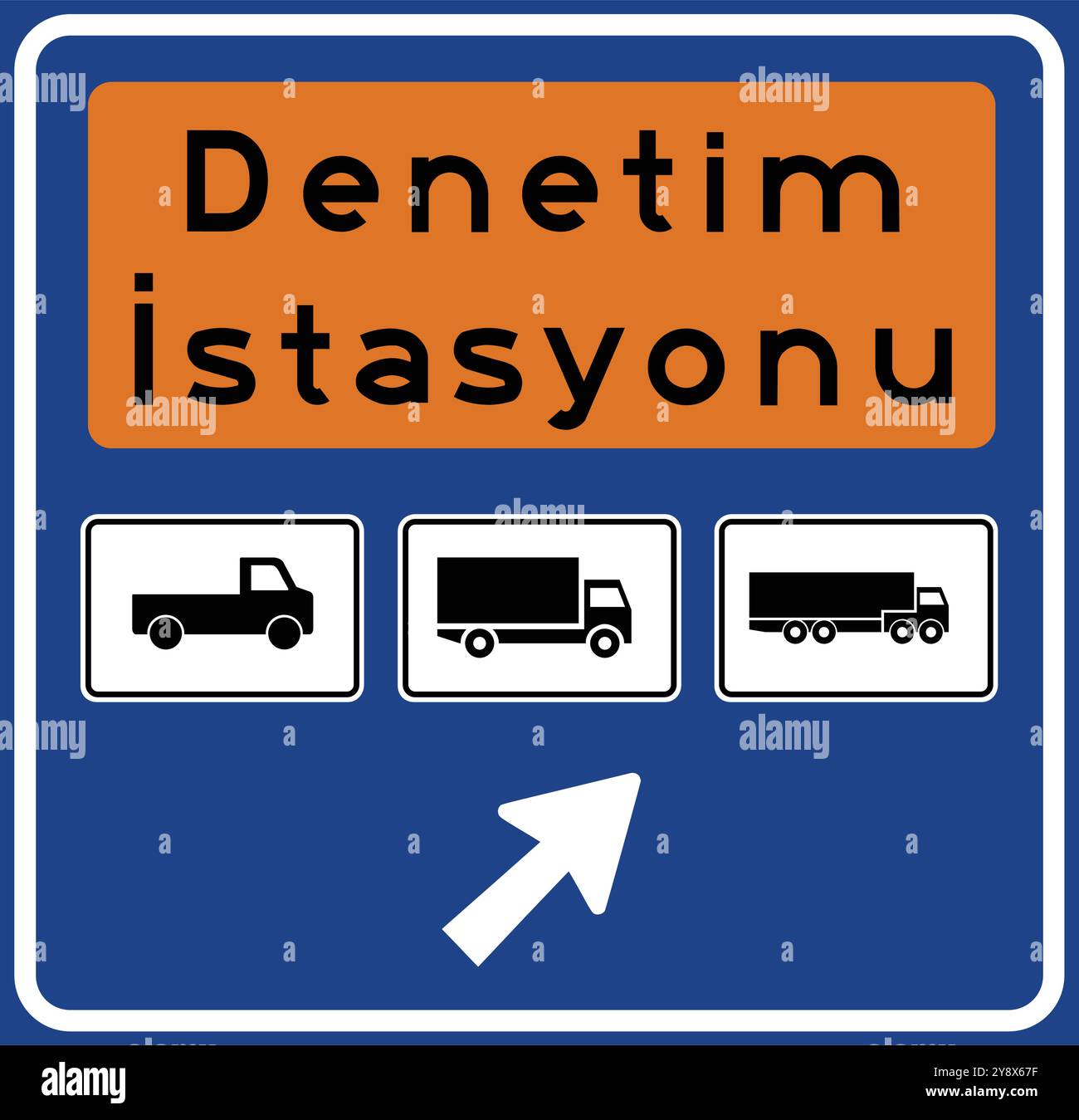Highway inspection station, Information signs, Road signs in Turkey ...