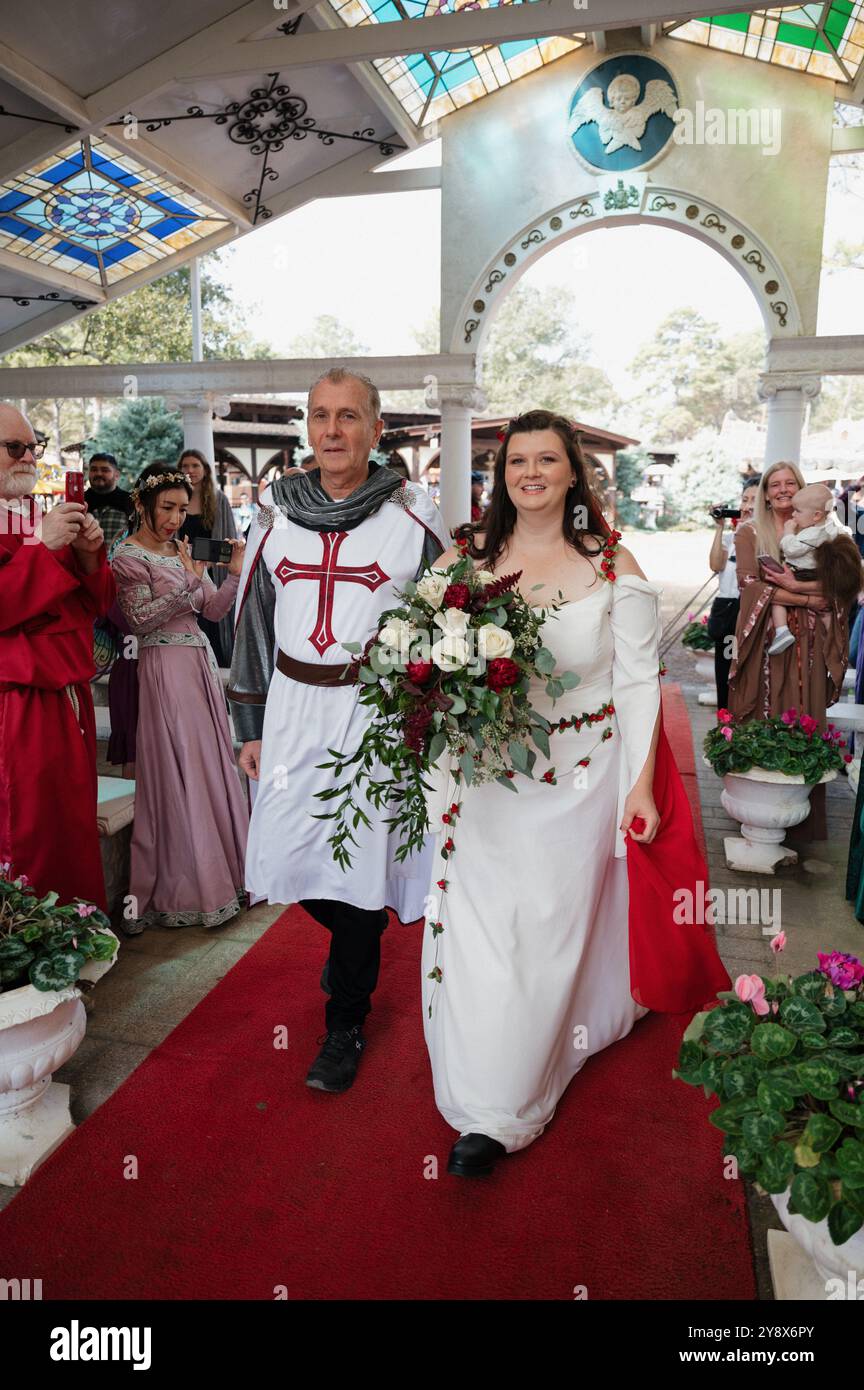 Renaissance Faire Theme Wedding Ceremony Stock Photo - Alamy