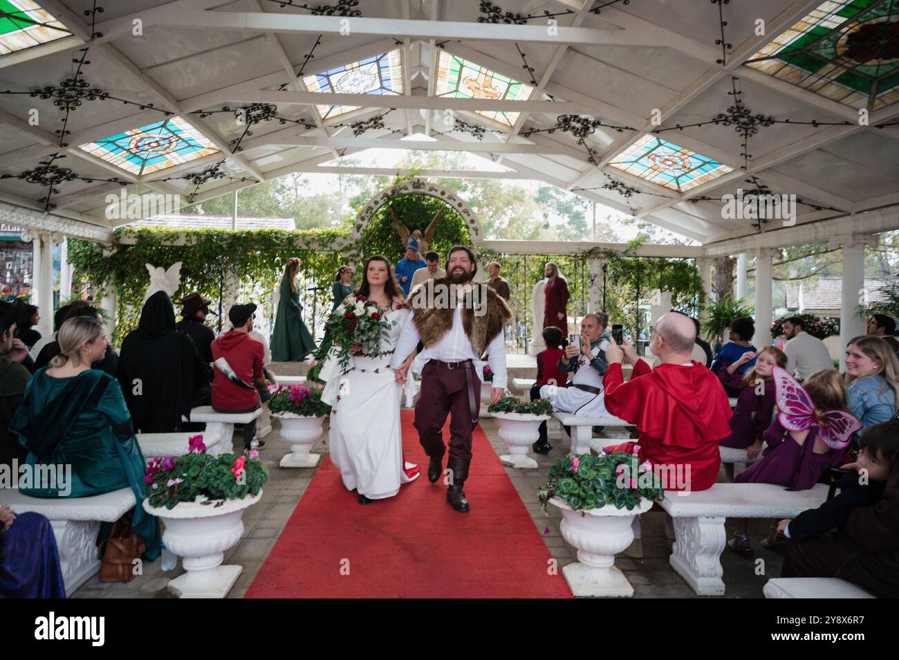 Renaissance Faire Theme Wedding Ceremony Stock Photo - Alamy
