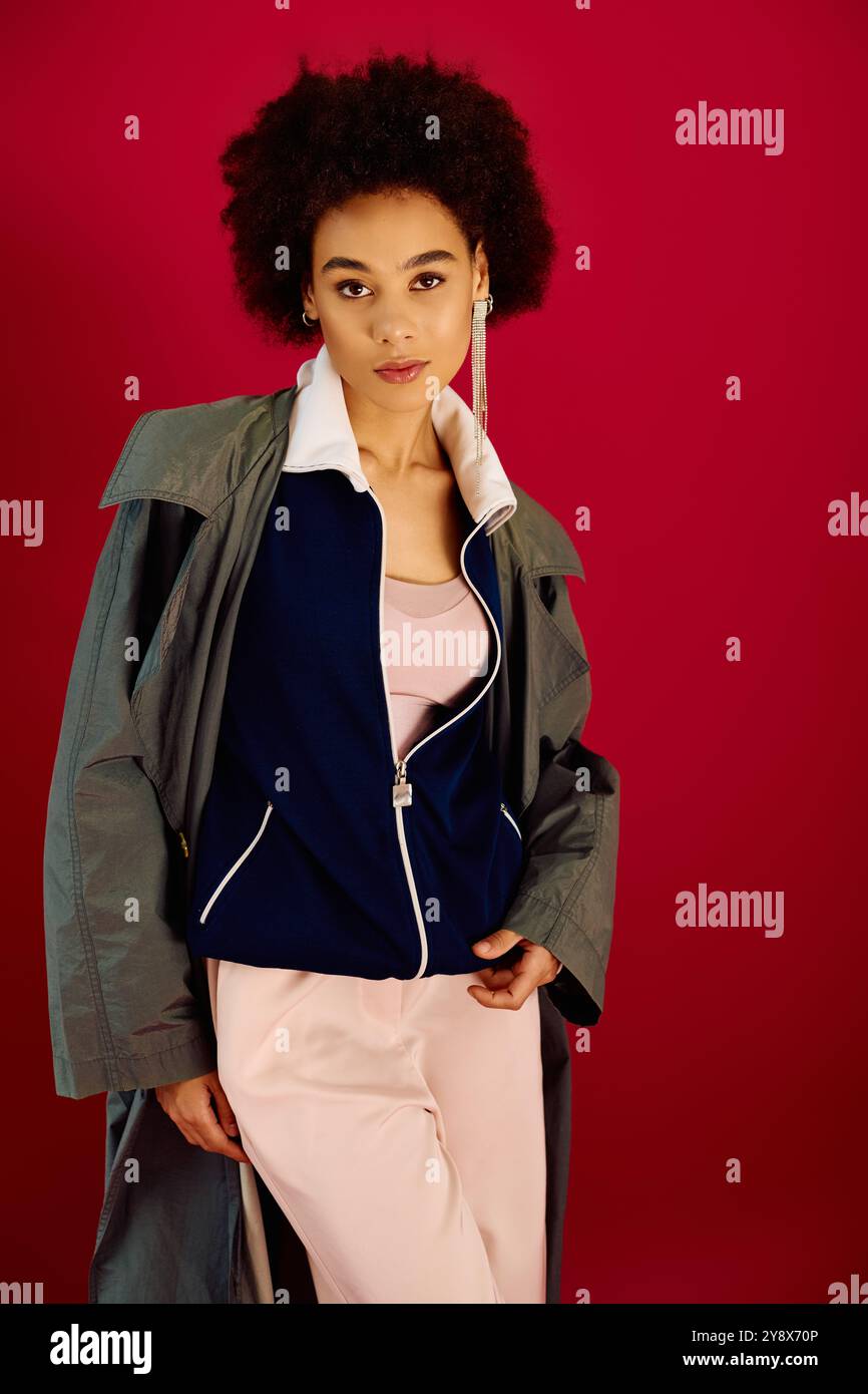 An expressive young woman showcases her unique style and emotions in a ...