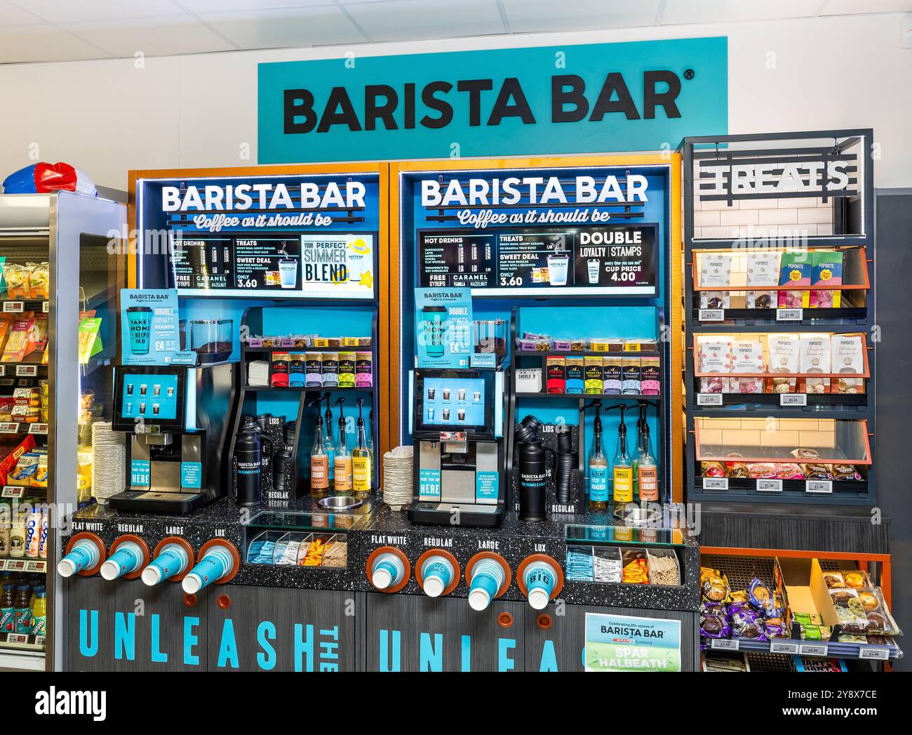 Barista Bar coffee brand takeaway coffee machine in the UK Stock Photo ...