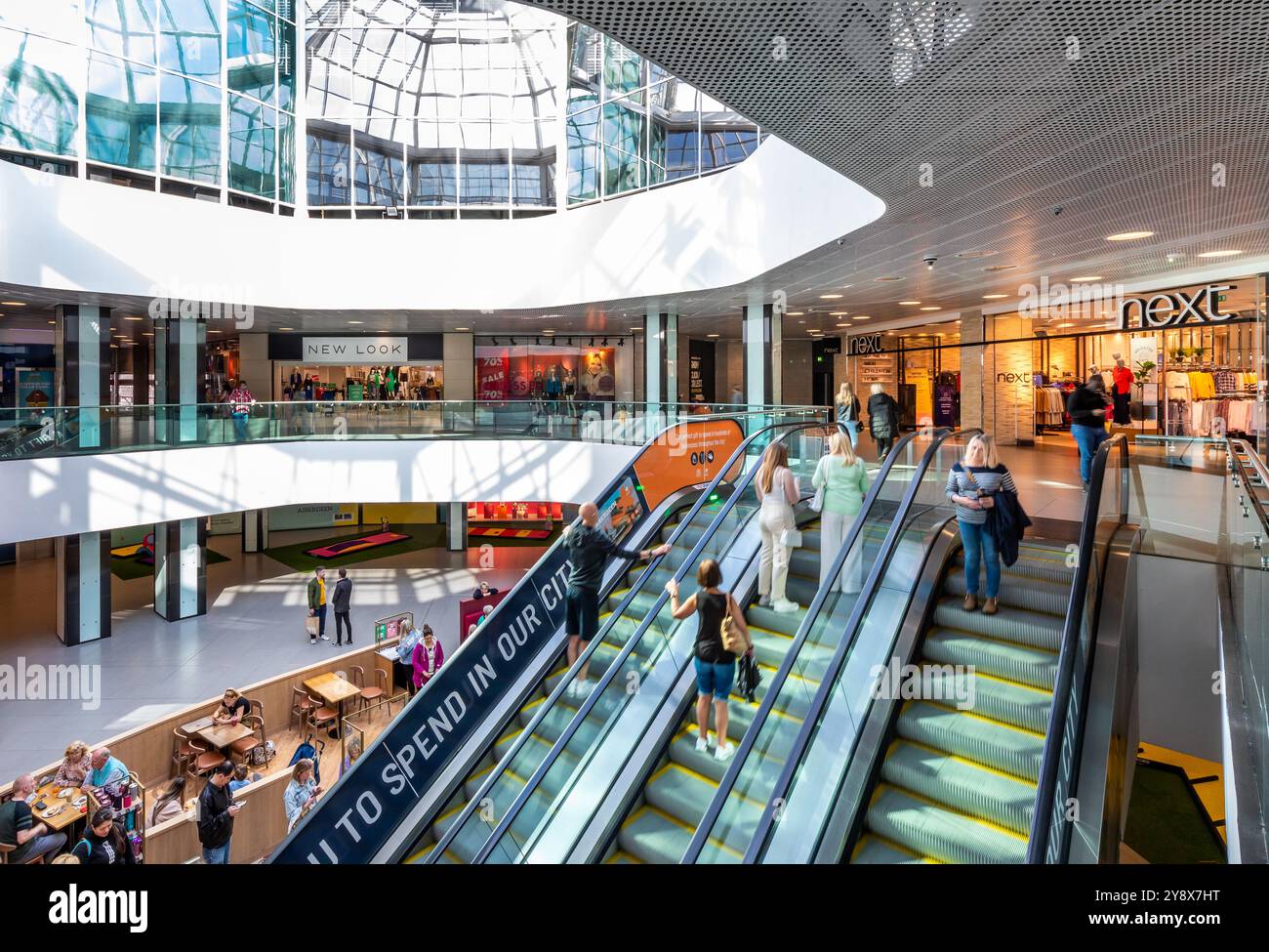 The Bon Accord shopping centre in the city of Aberdeen, Scotland Stock ...