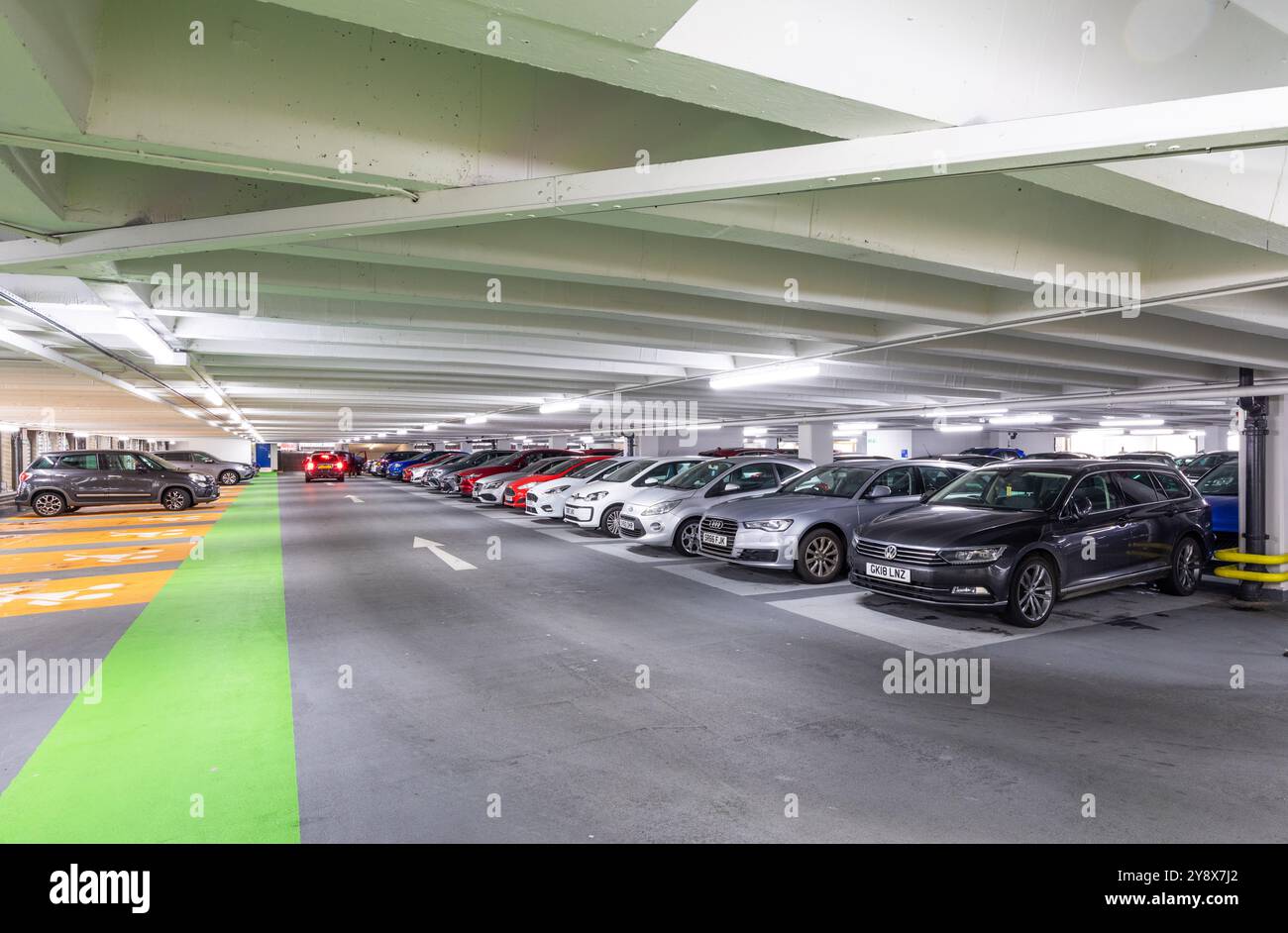 The car park at the Bon Accord shopping centre in the city of Aberdeen ...