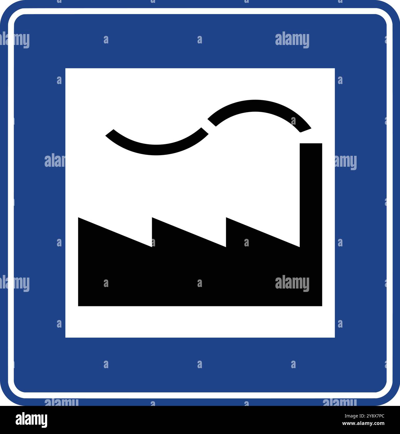 Industrial zone, Information signs, Road signs in Turkey. Standard ...