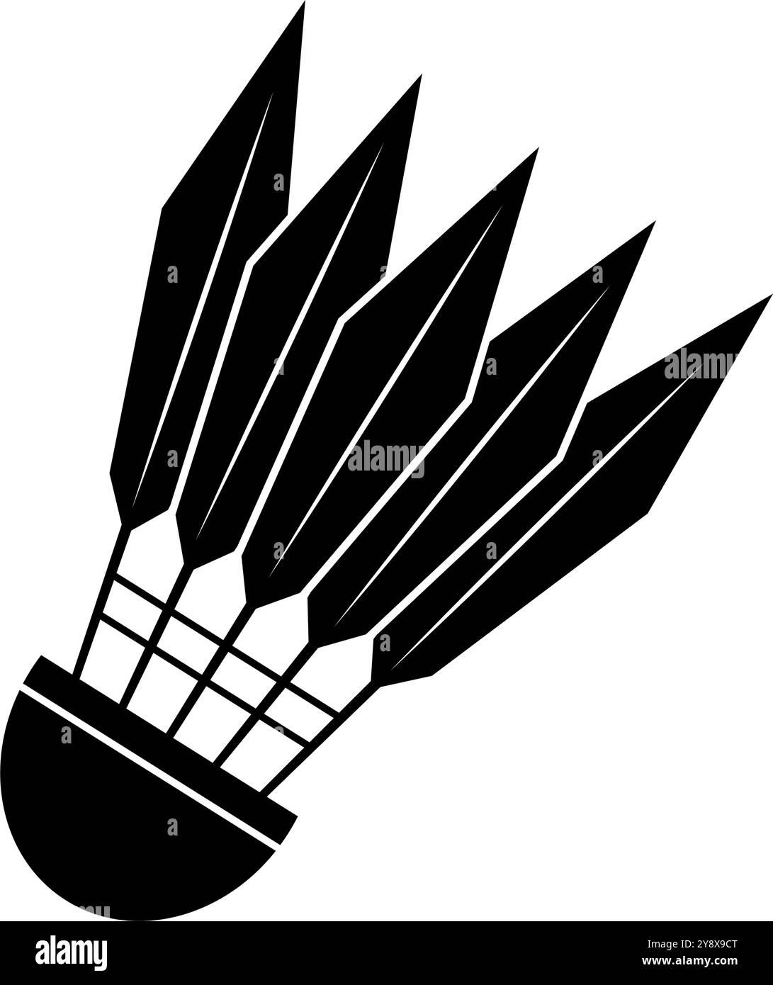 Badminton feather shuttlecock icon. Editable vector Stock Vector Image ...