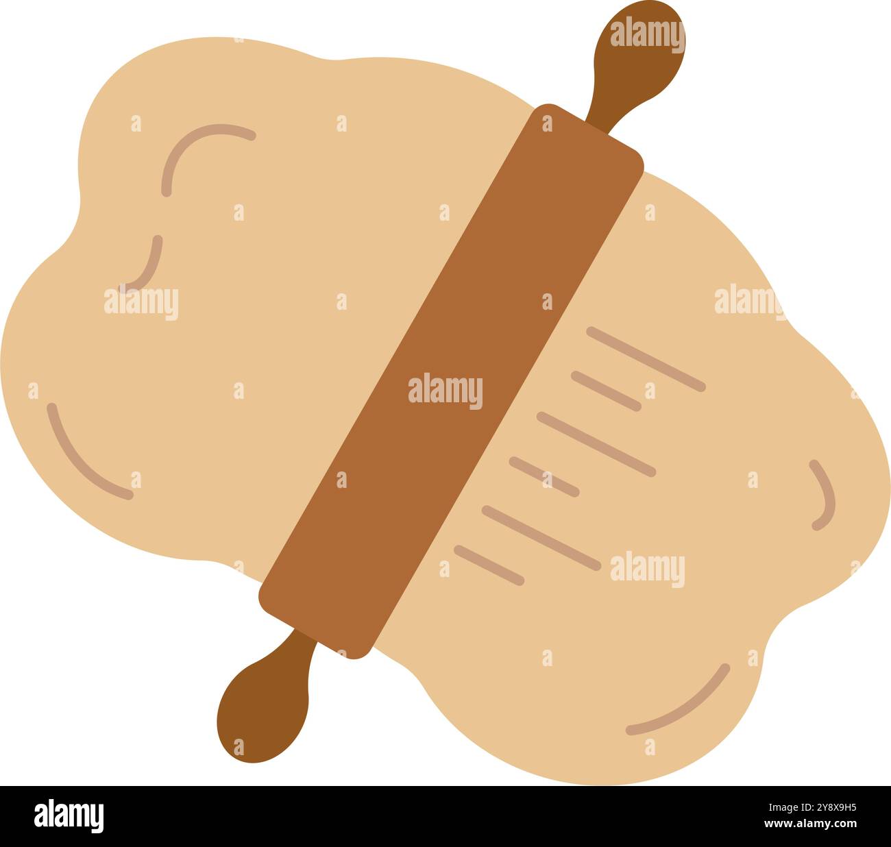 Rolling out dough pastry Stock Vector Images - Alamy