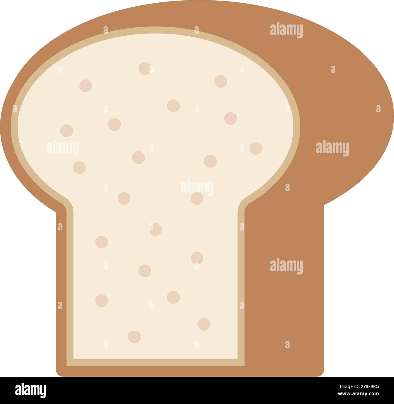 Flat design white bread icon. Editable vector Stock Vector Image & Art - Alamy