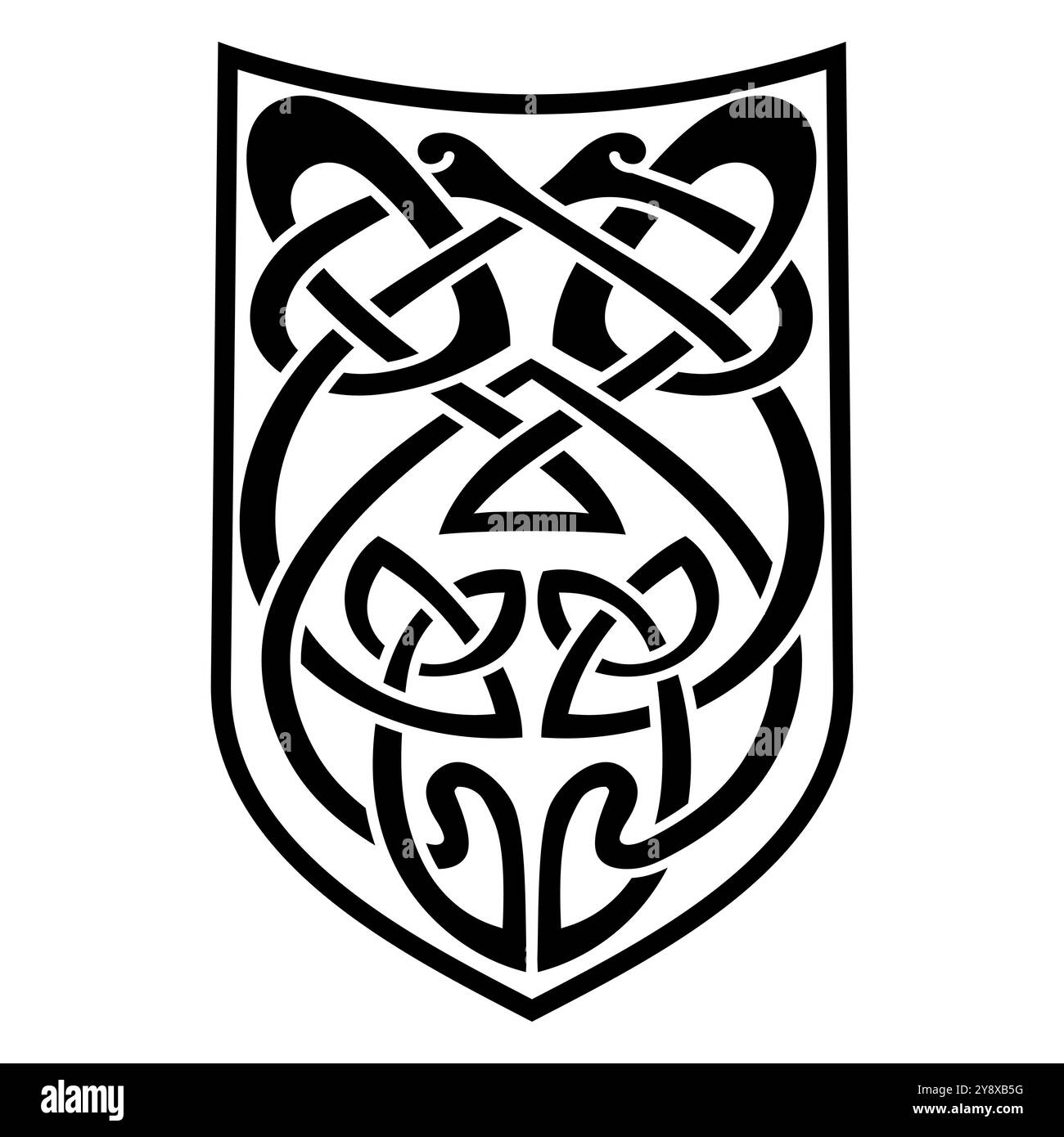 Viking, Scandinavian design. Viking shield Scandinavian style, knot ...