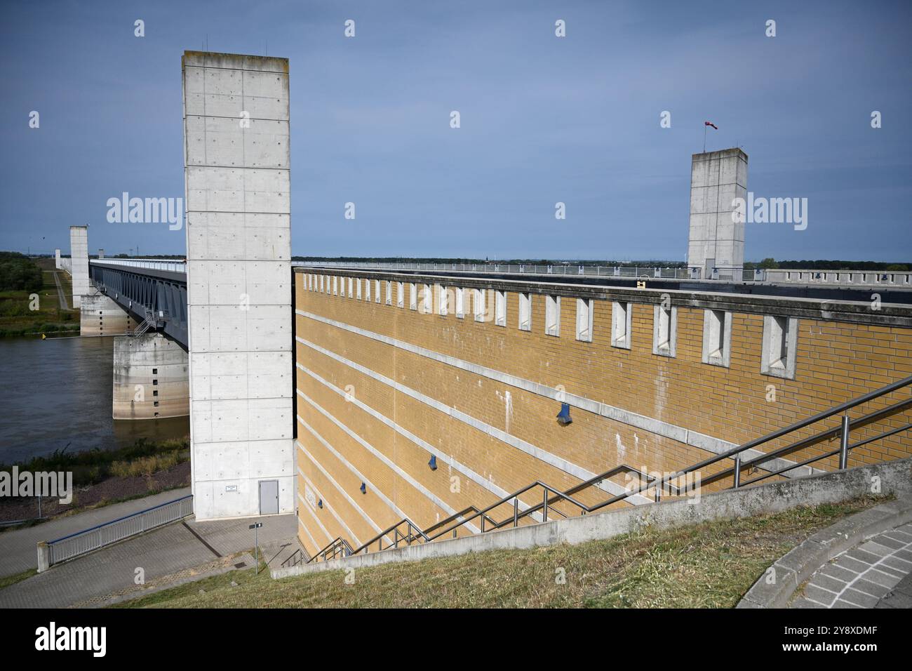 Magdeburg, Germany - August 23, 2024: The Magdeburg Water Bridge ...