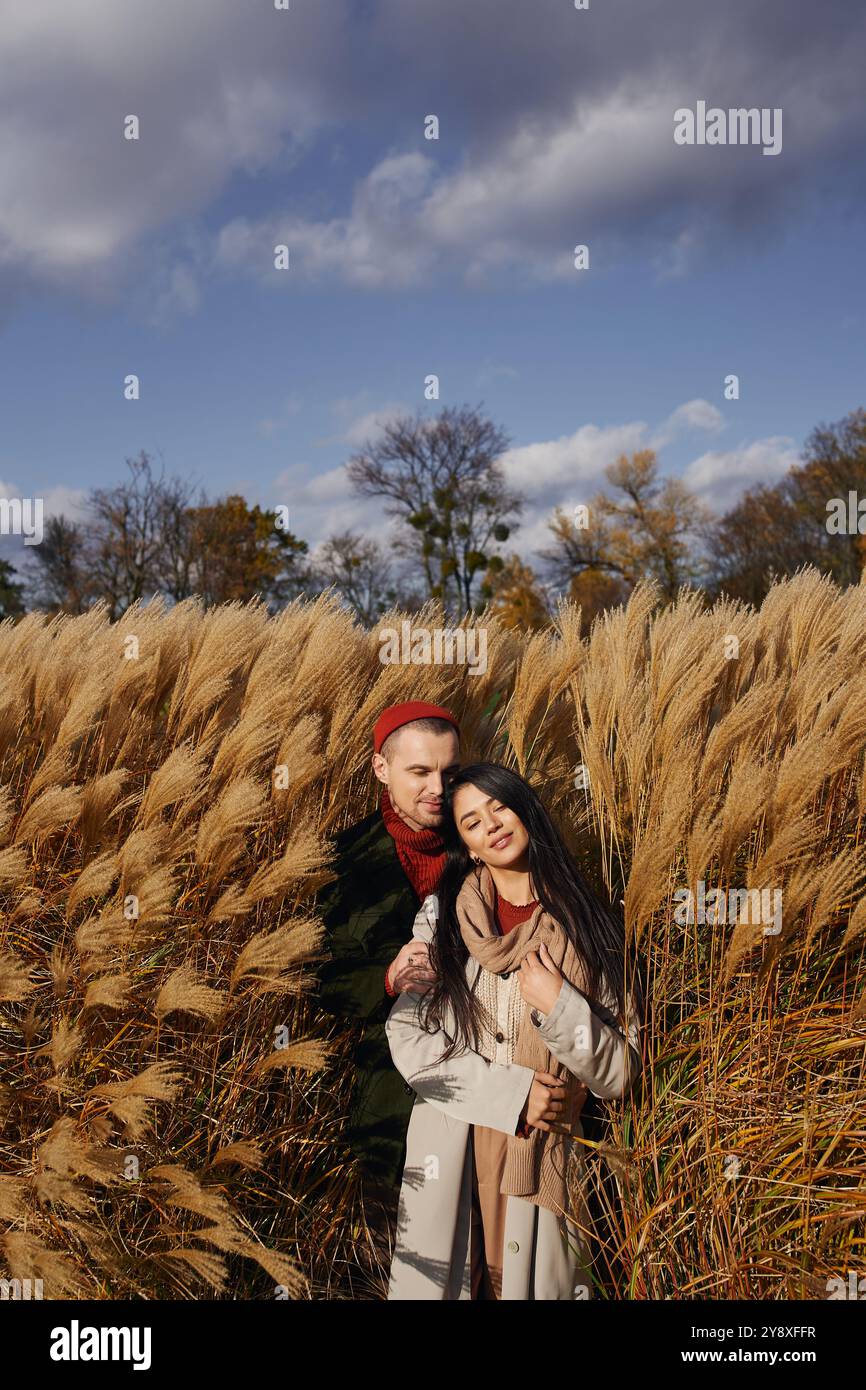 Joyful couple embraces warmly hi-res stock photography and images - Alamy