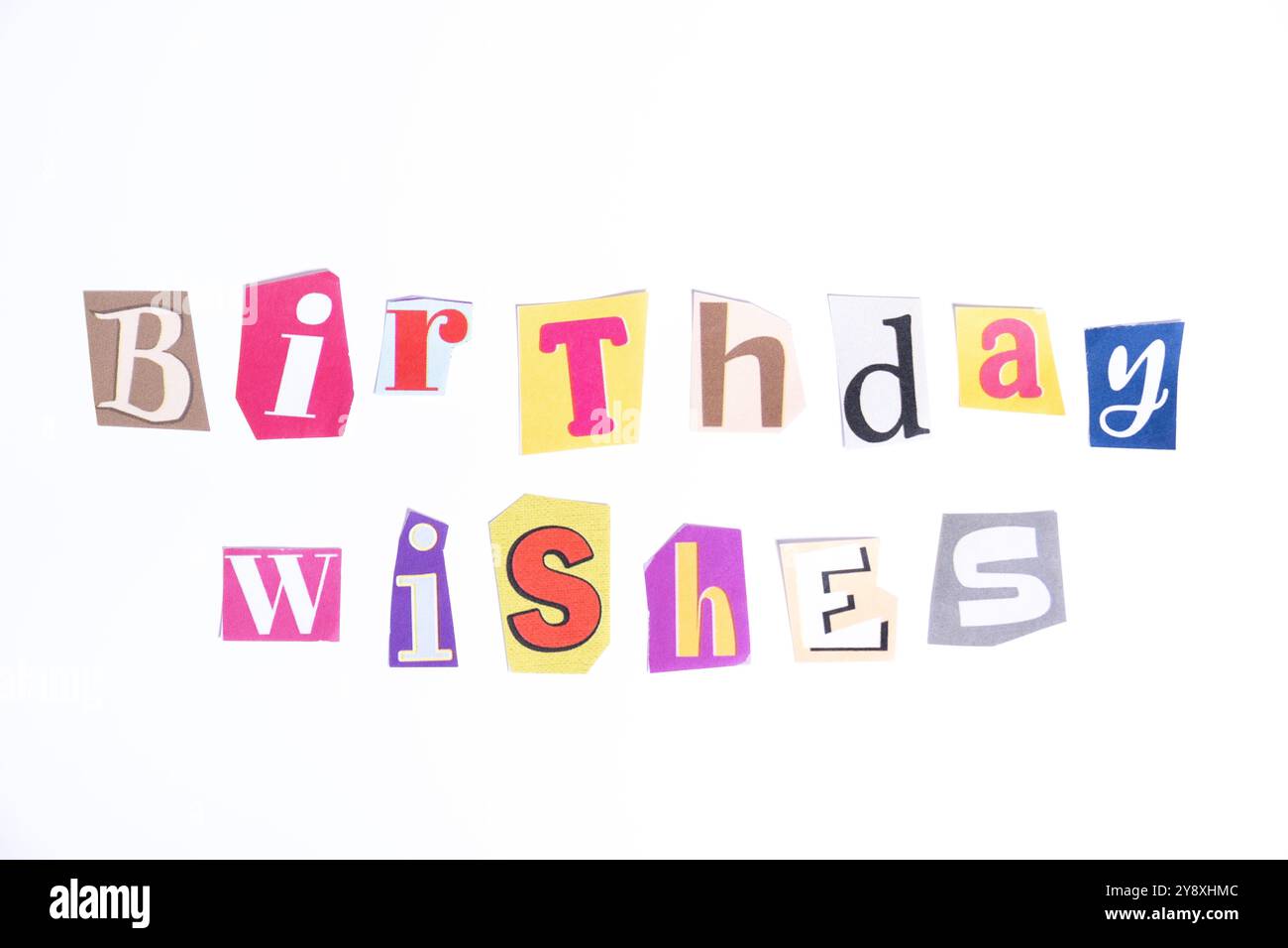 Happy Birthday symbol. Concept words Birthday Wishes isolated on clean ...