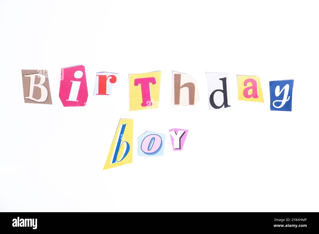Happy Birthday symbol. Concept words Birthday Boy isolated on clean ...
