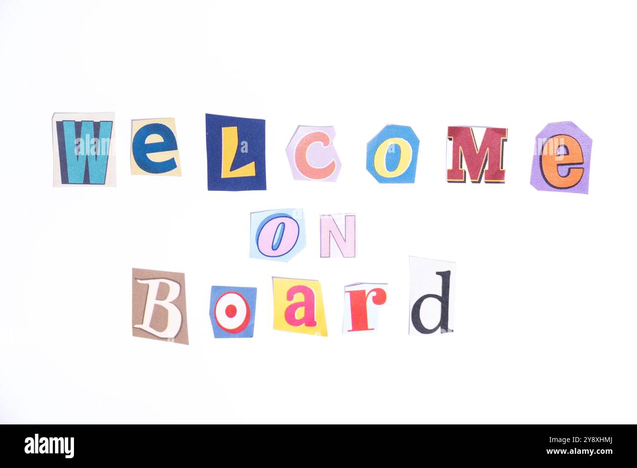 Welcome symbol. Concept words Welcome onboard isolated on clean white ...