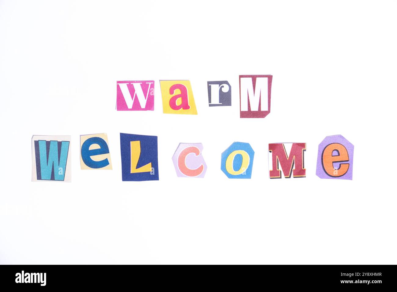 Welcome symbol. Concept words Warm Welcome isolated on clean white ...