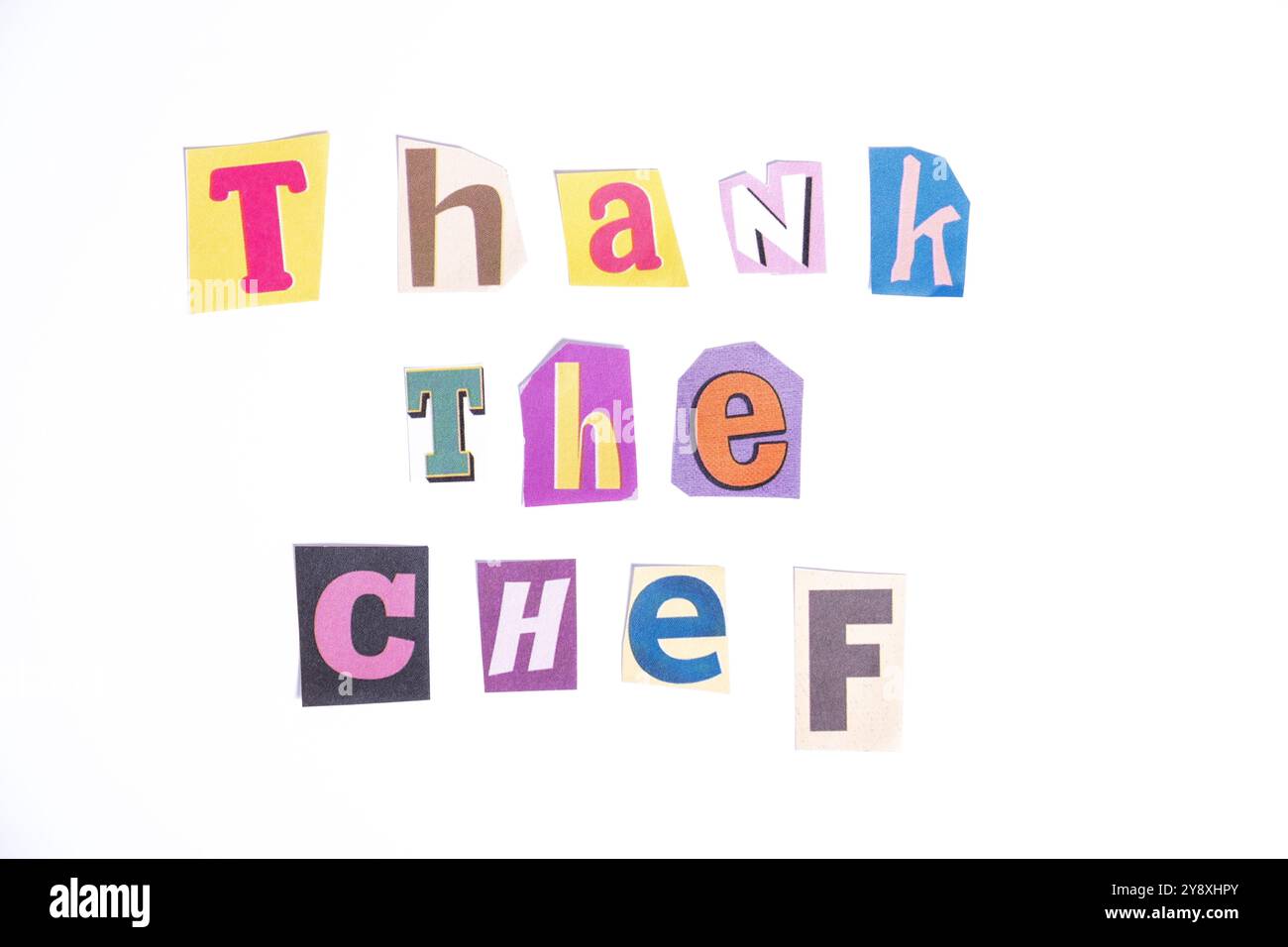 Thank you symbol. Fun cut out newspaper style typescript with words ...