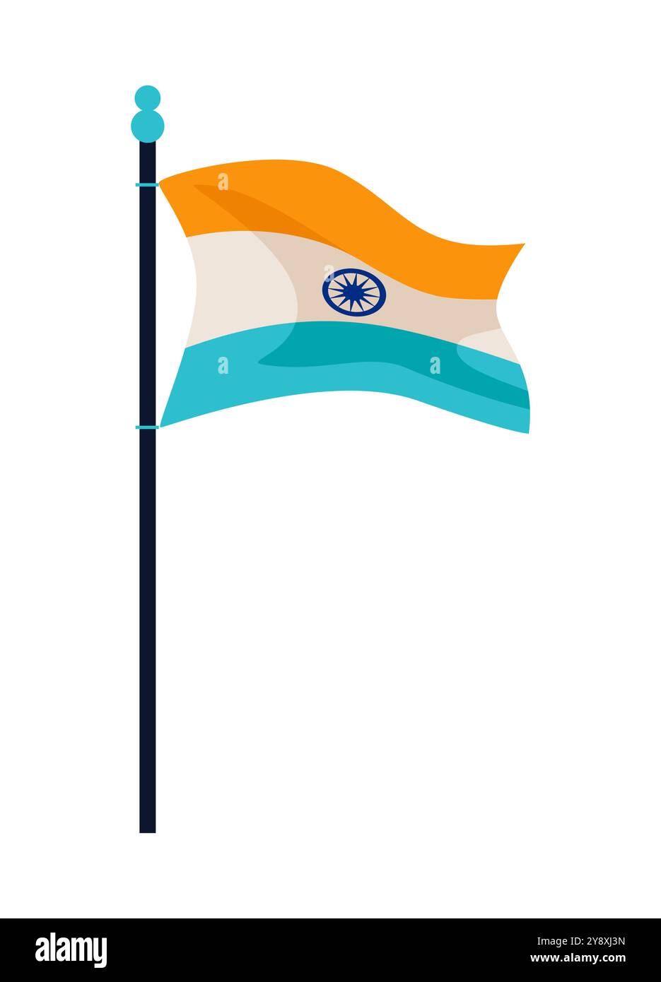National Flag of India - modern flat design style single isolated image ...