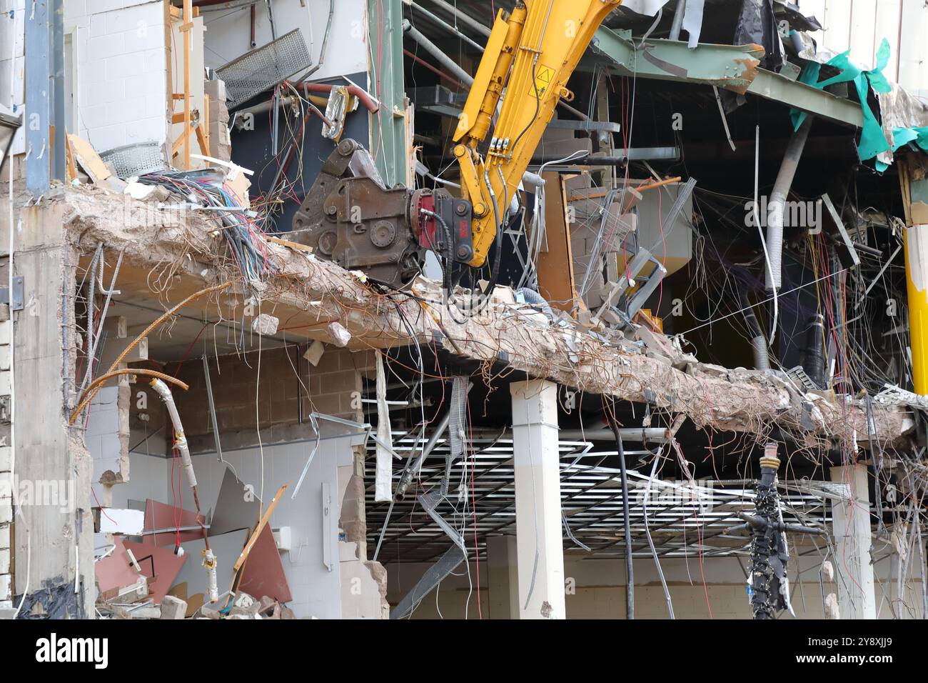 Falkirk, Scotland, September 2024: demolition of Callendar Square ...