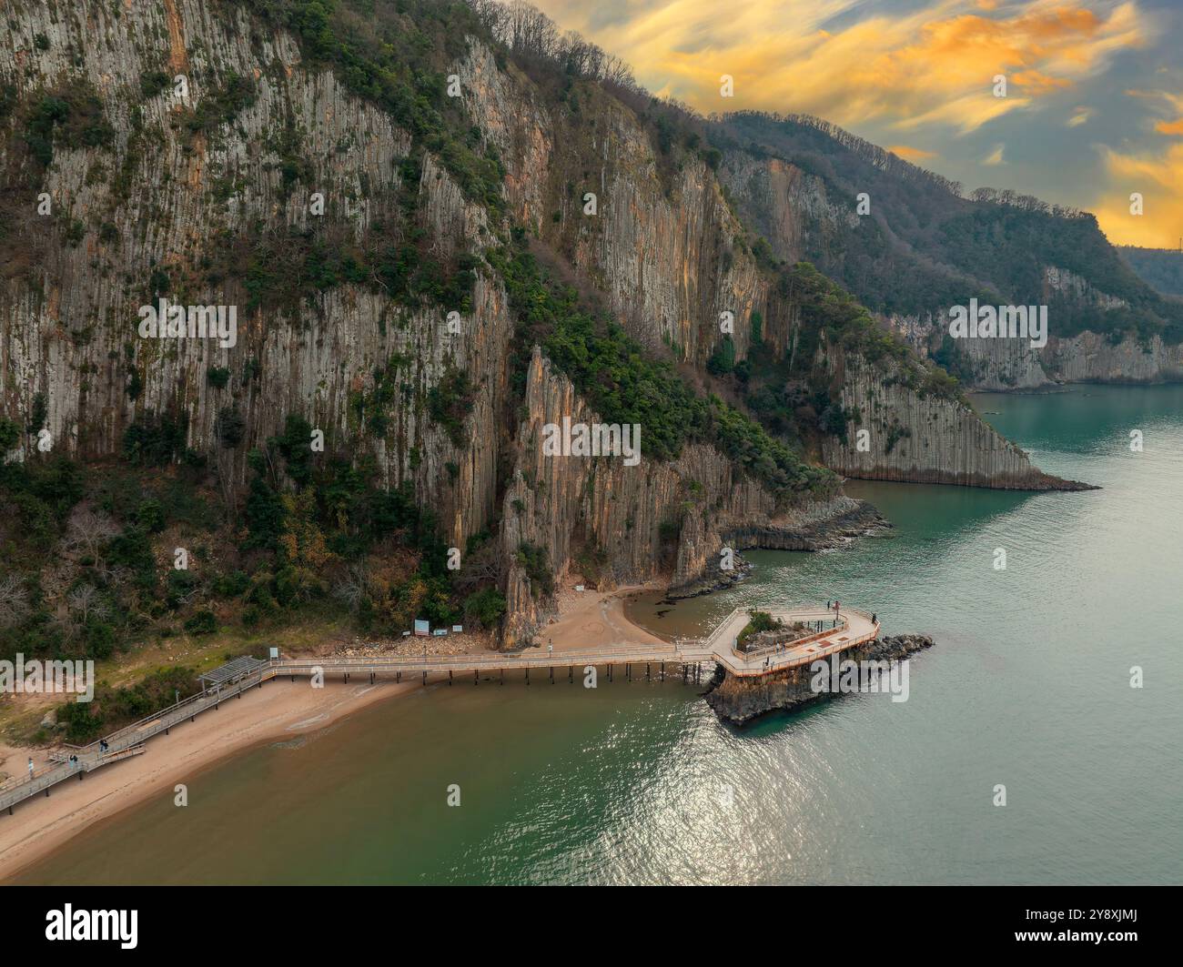 Lava columns formed 80 million years ago as a result of the cooling and ...