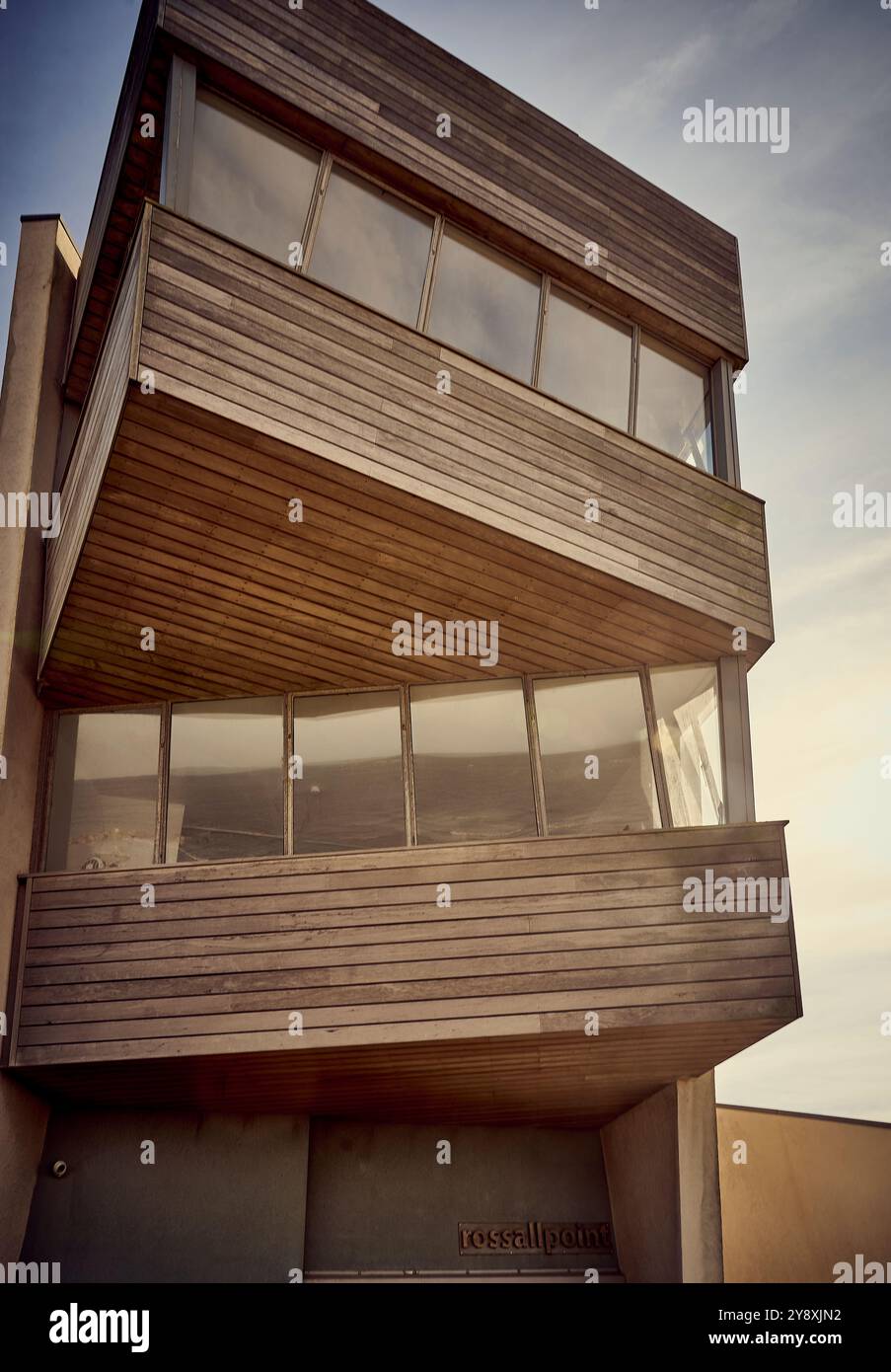 Front of Rossall Point observation tower at Fleetwood,UK Stock Photo ...