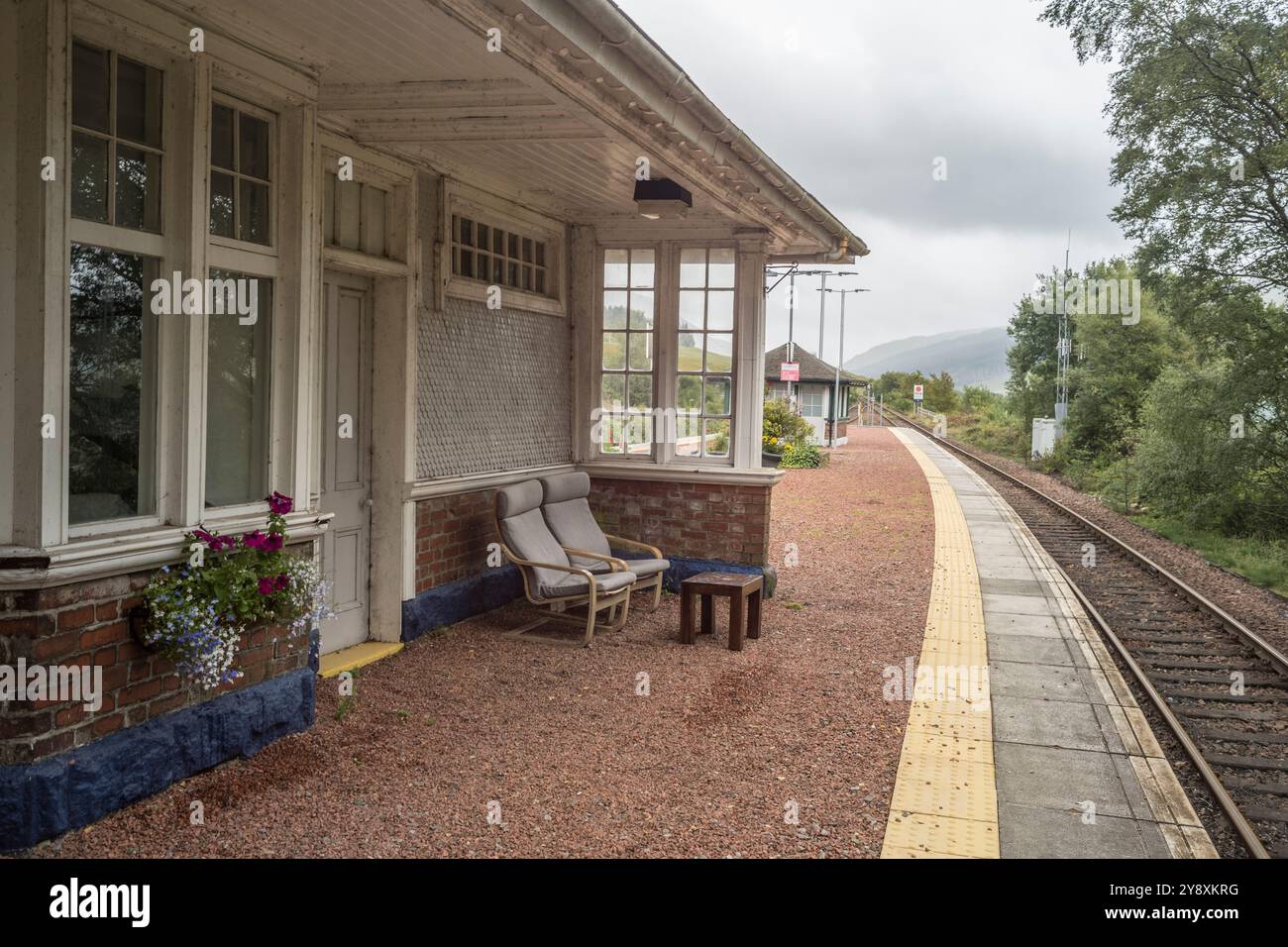 Bridge of Orchy train station, on the West Highland Way, Scotland Stock ...